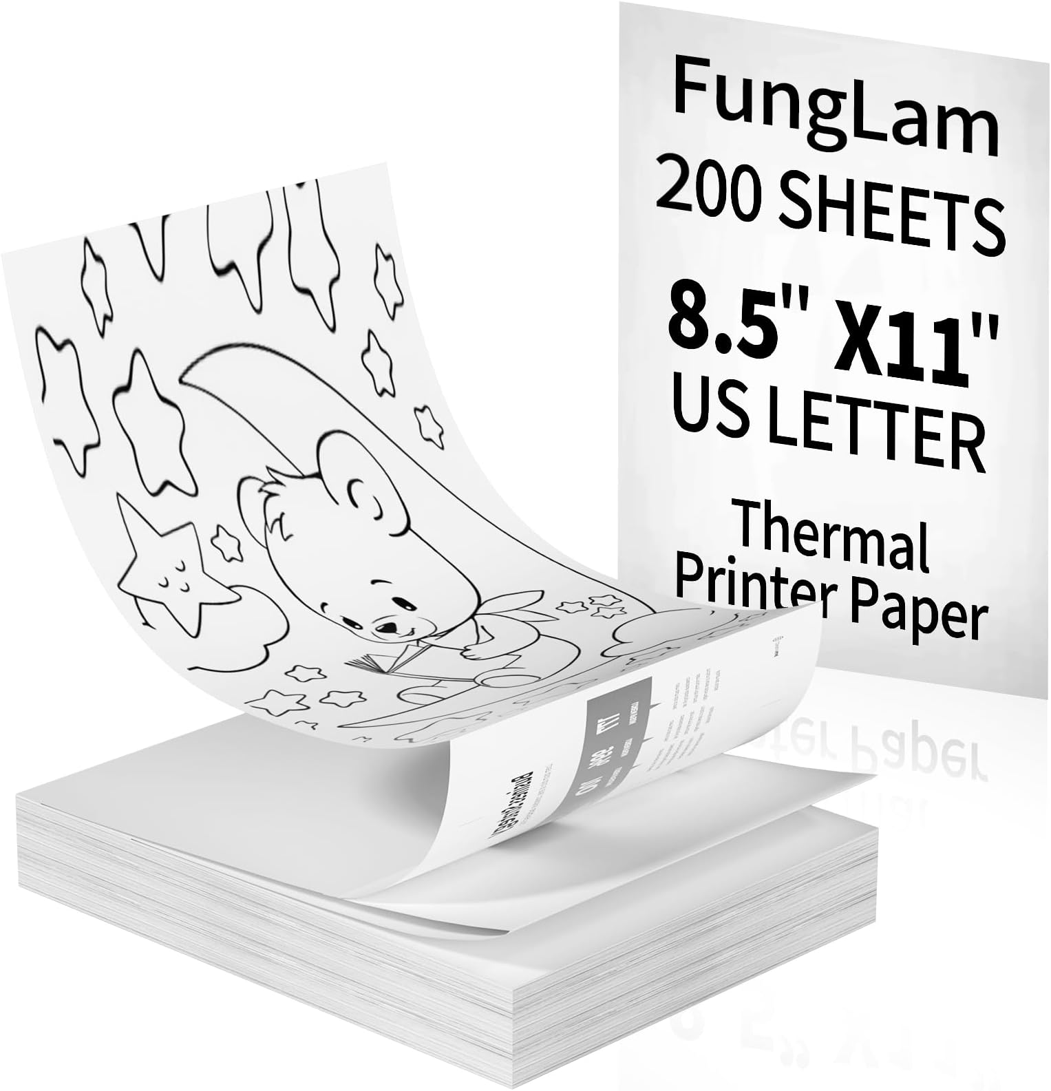 Amazon.com: Thermal Printer Paper 8.5” x 11”, US Letter Thermal Papers ...
