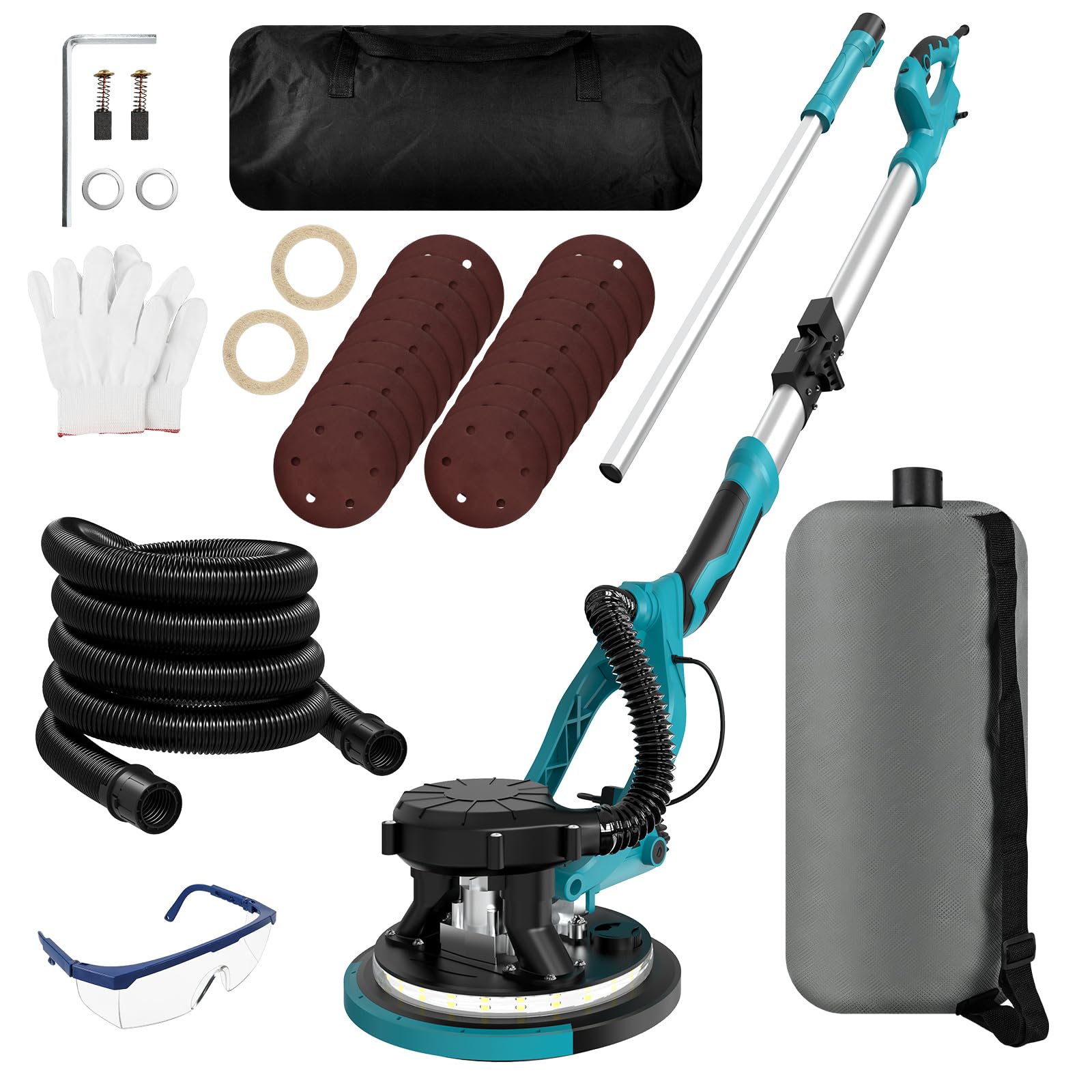 Drywall Sander, 1250W 11.5-Amp Electric Drywall Sander with Vacuum ...