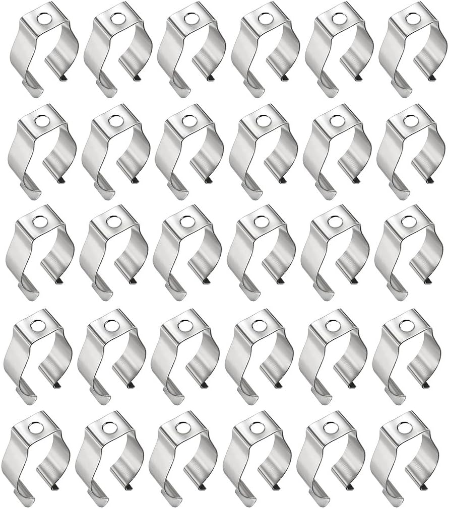 uxcell T8 U Clips Holder Bracket for LED Light Tube, LED Fluorescent ...