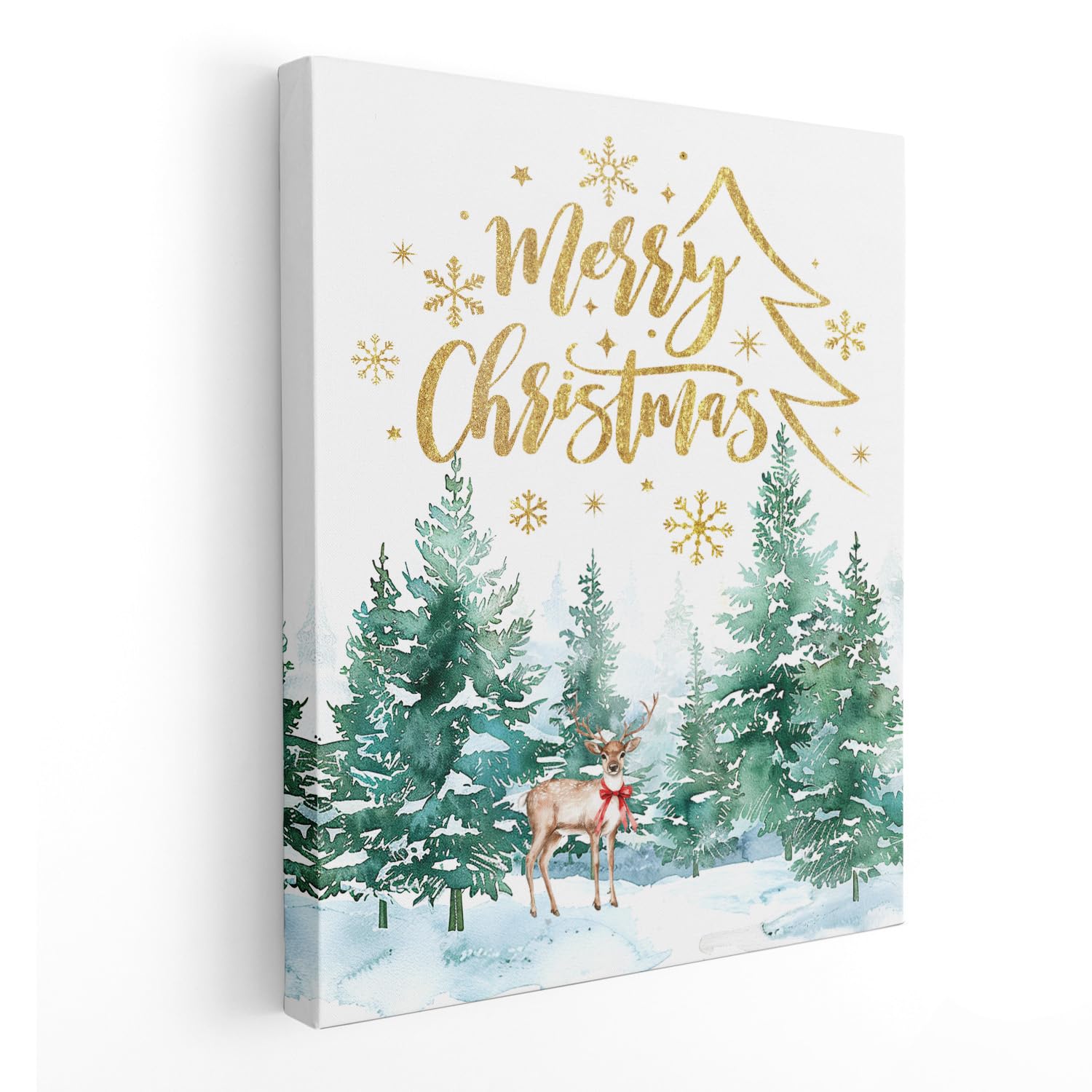 Amazon.com: Christmas Wall Decor, Merry Christmas Woodland Reindeer ...
