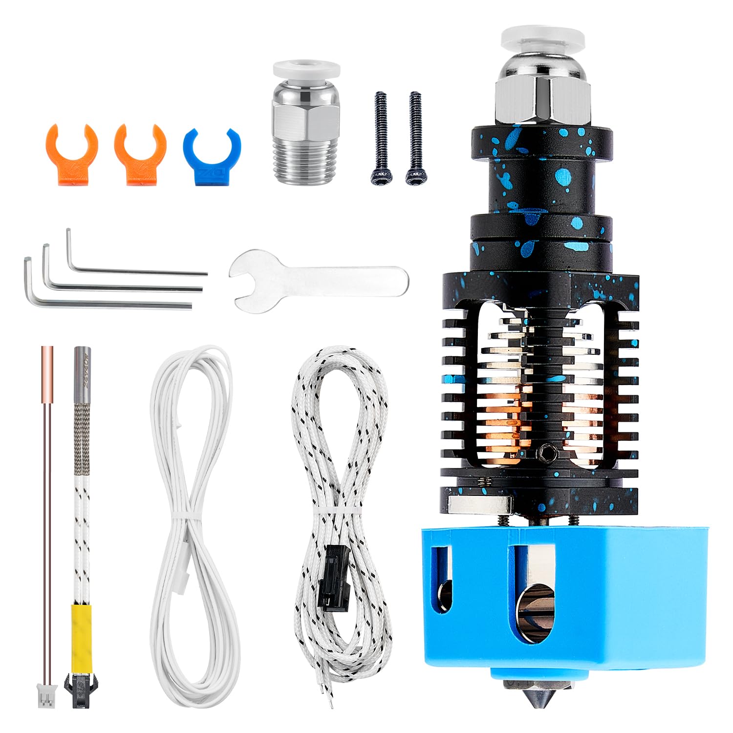 CHC Upgrade V6 Hotend Ceramic All Metal 24V 60W Compatible with Voron 0.1/2.4 Prusa i3 Mini/MK2 ...