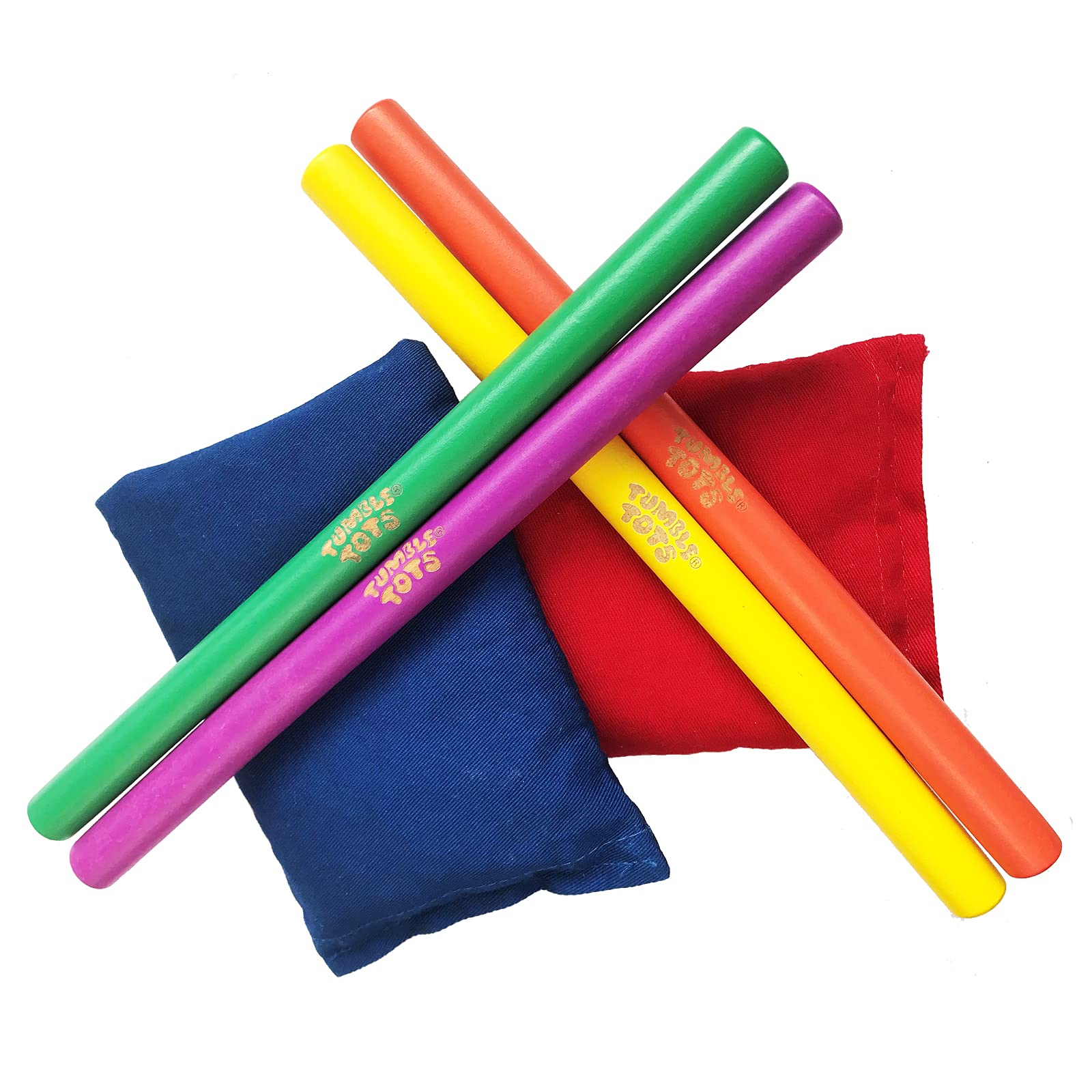 Tumble Tots 4 Lummi Sticks and 2 Bean Bags : Amazon.co.uk: Toys & Games