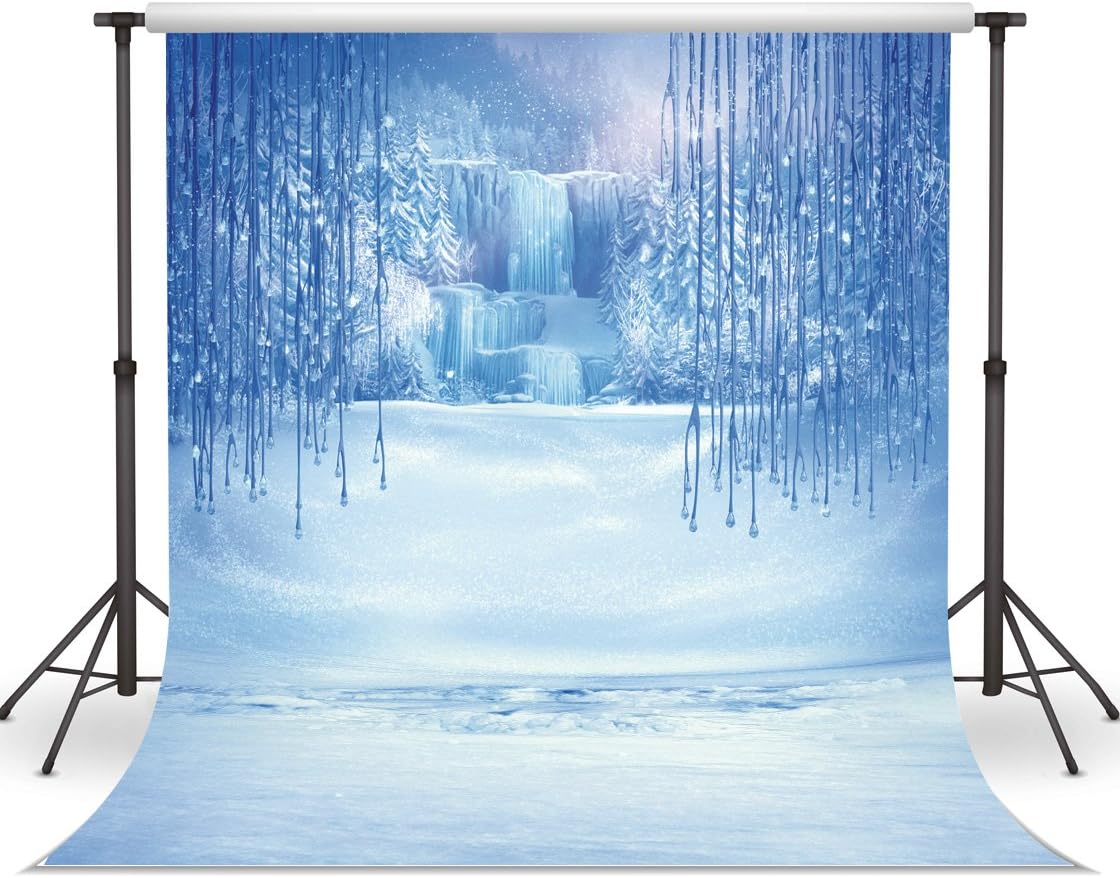 Amazon.com : LYWYGG 5X7FT Ice and Snow White World Photography ...
