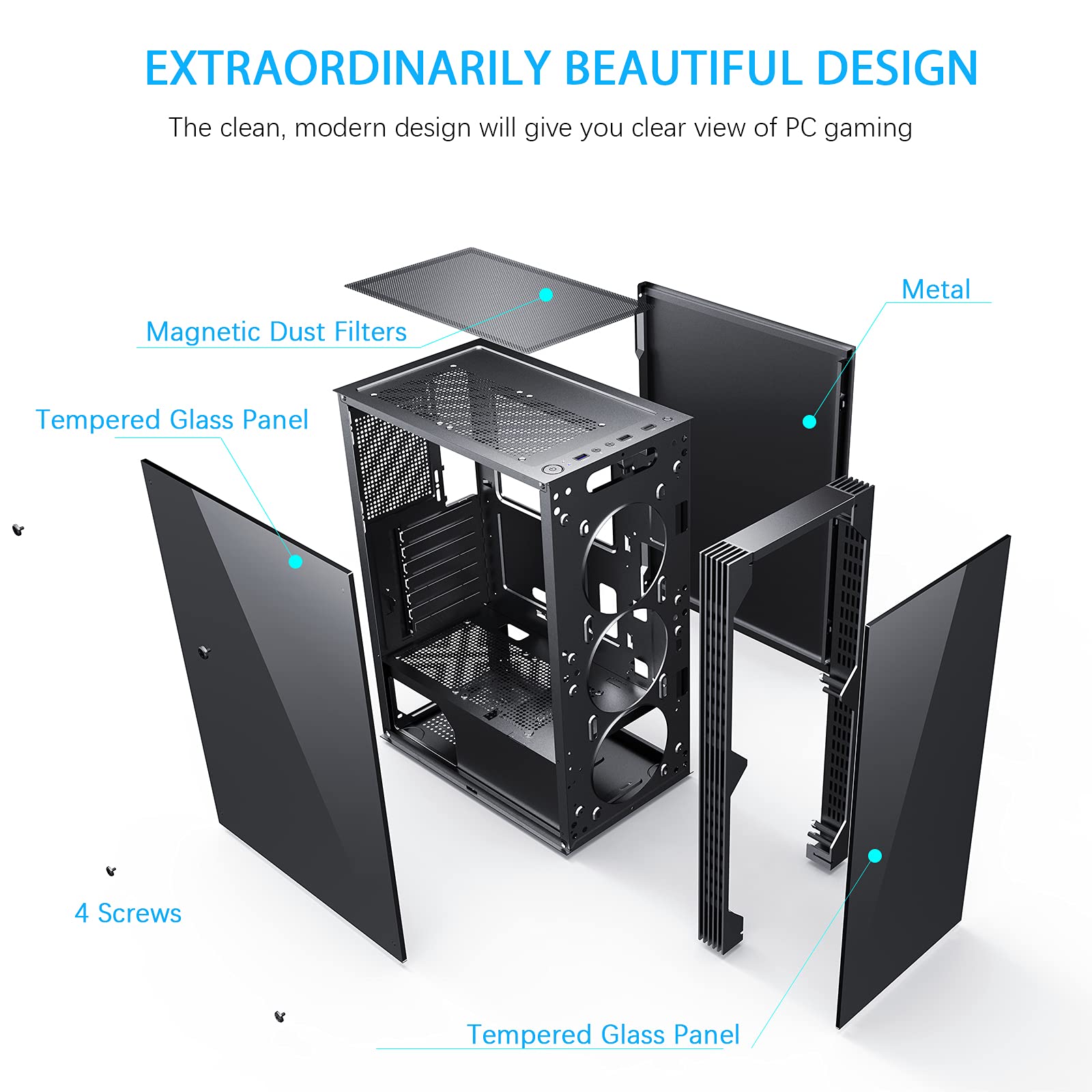 ESGAMING ATX Mid Tower PC Gam...B08YMW9PY5 | Encarguelo.com