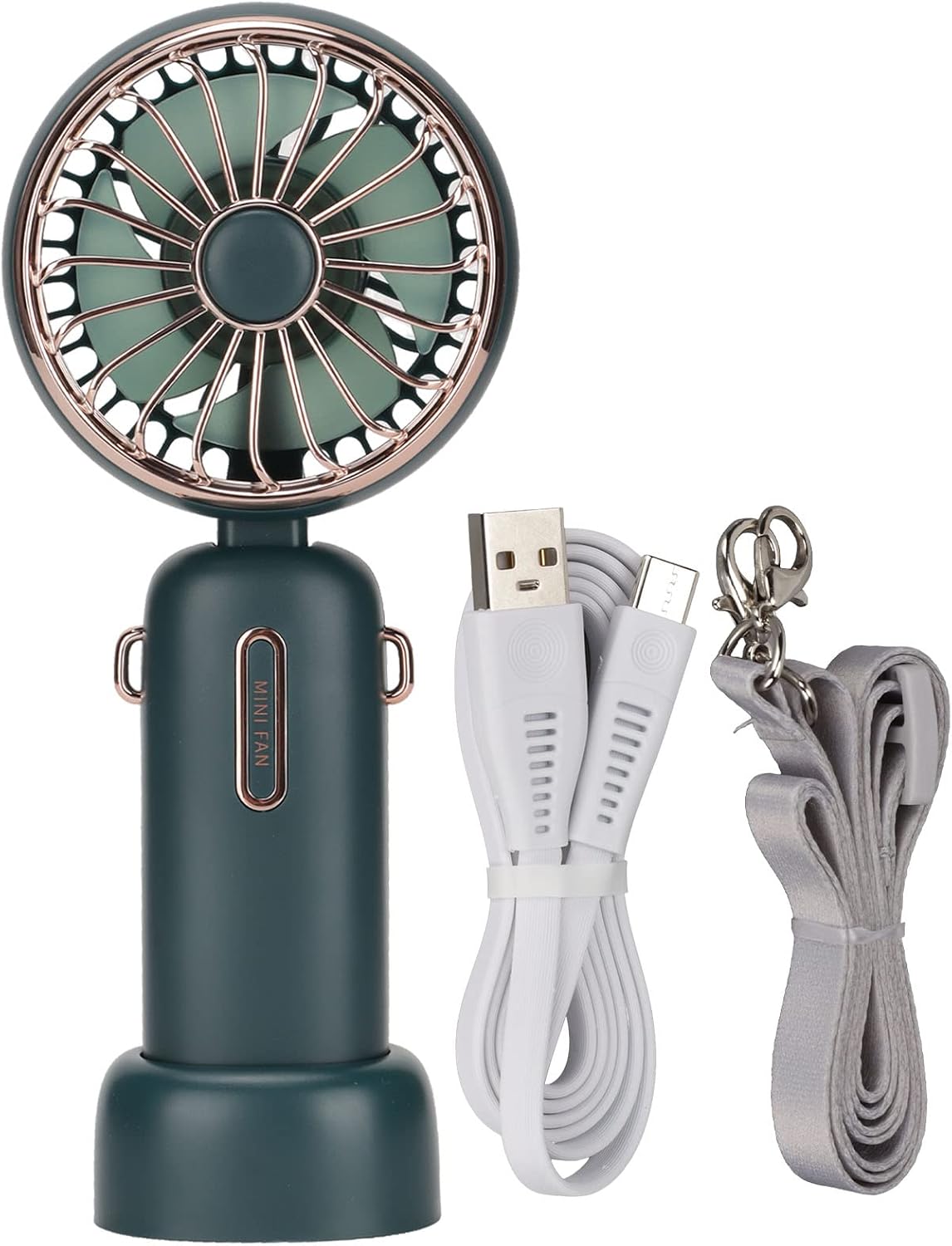 Amazon.com: Sunicon Handheld Fan, 4800mAh Powerful Handheld Fan 3 Speed ...