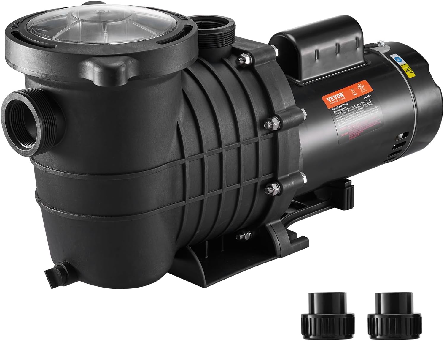 Amazon.com: VEVOR Above Ground Pool Pump 1.5HP 2Speed 5400GPH 230V ...