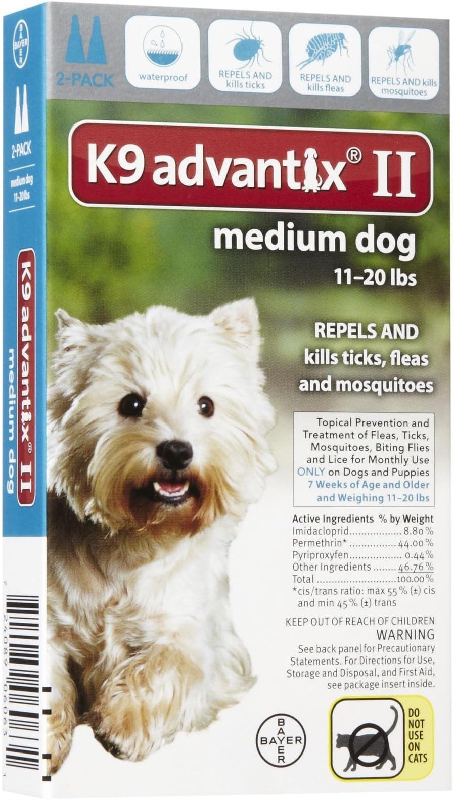 Amazon.com : Bayer Animal Health Advantage II Extra Large Dog 4-Pack ...