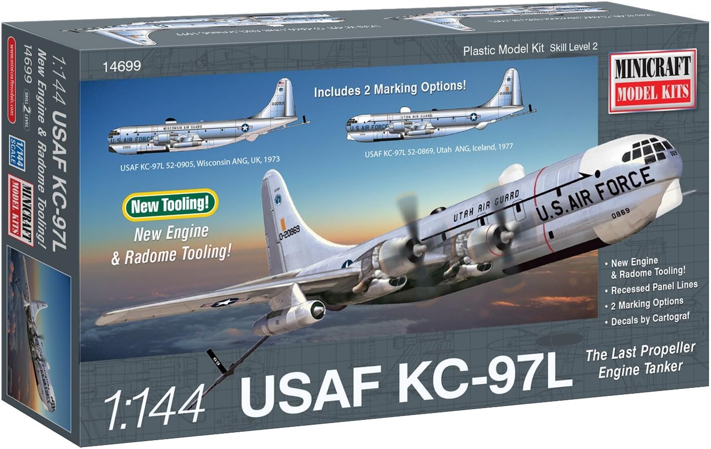 Minicraft Models 1:144 Scale U.S.A.F KC-97L Tanker Model Kit : Amazon ...