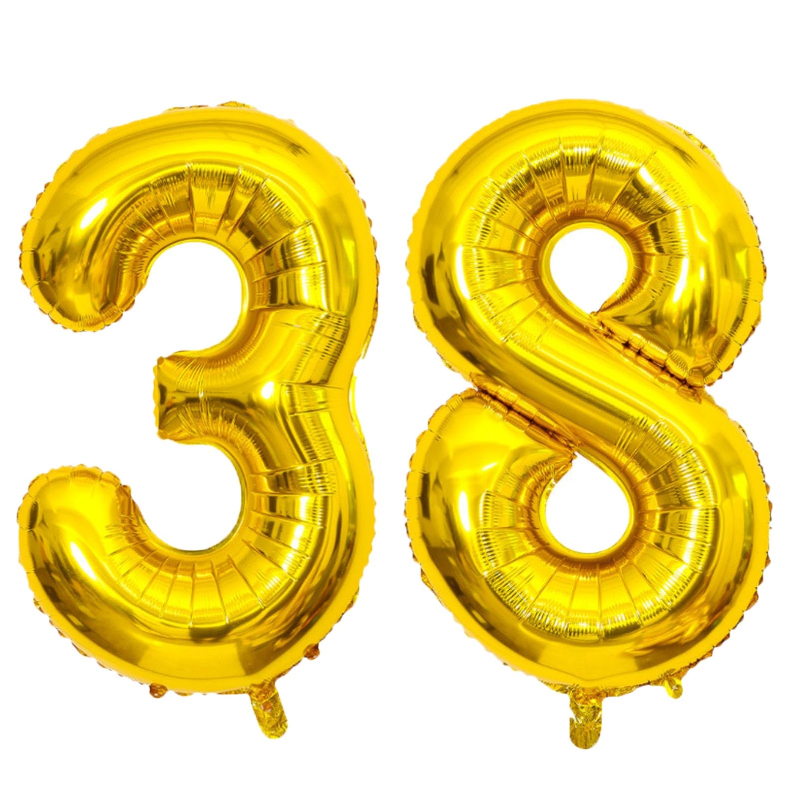 Amazon.com: Giant Gold Number 38 Balloons, 40 Inch Jumbo Number 38 ...