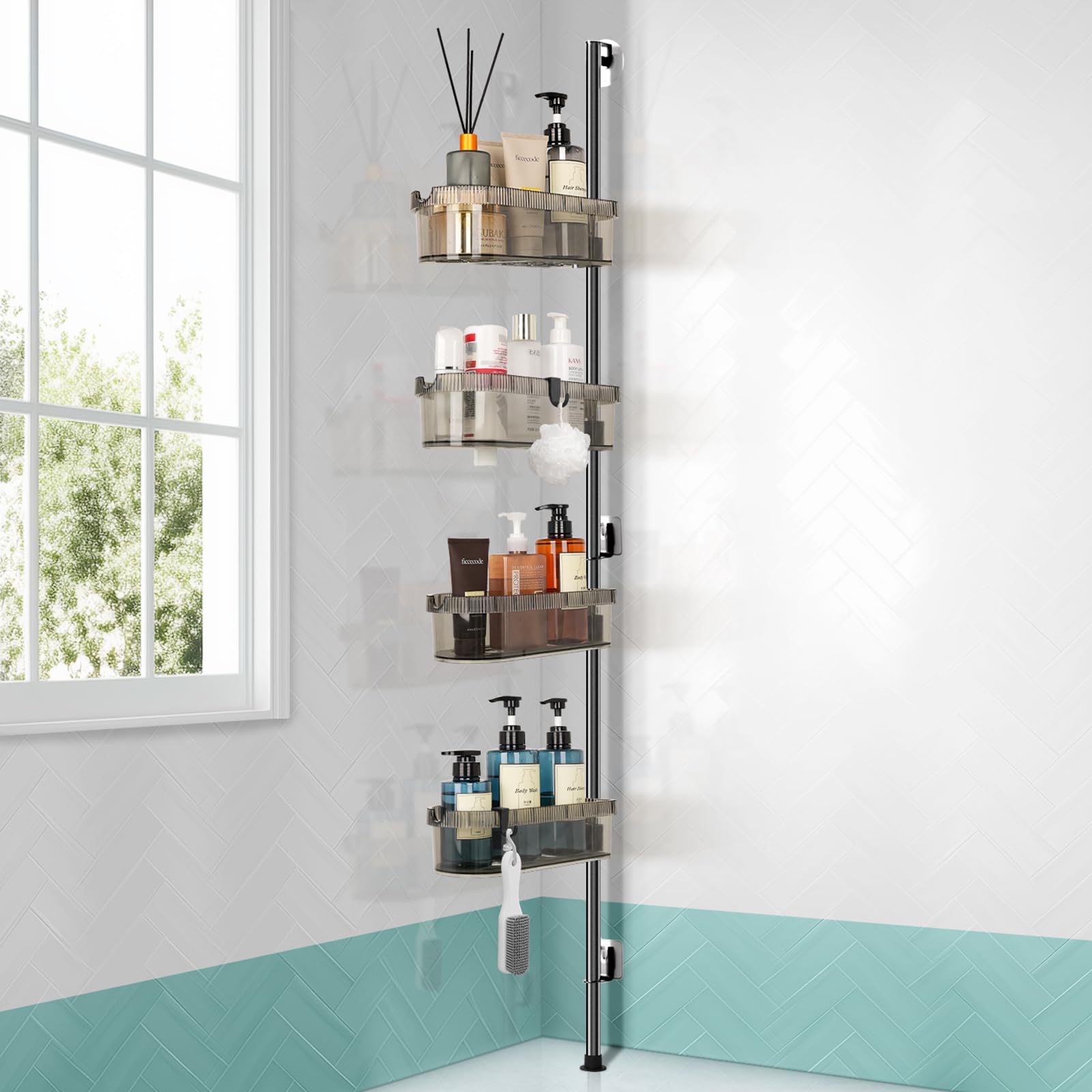 Amazon.com: Floyzoy Shower Caddy Corner Shower Organizer, Bathtub ...