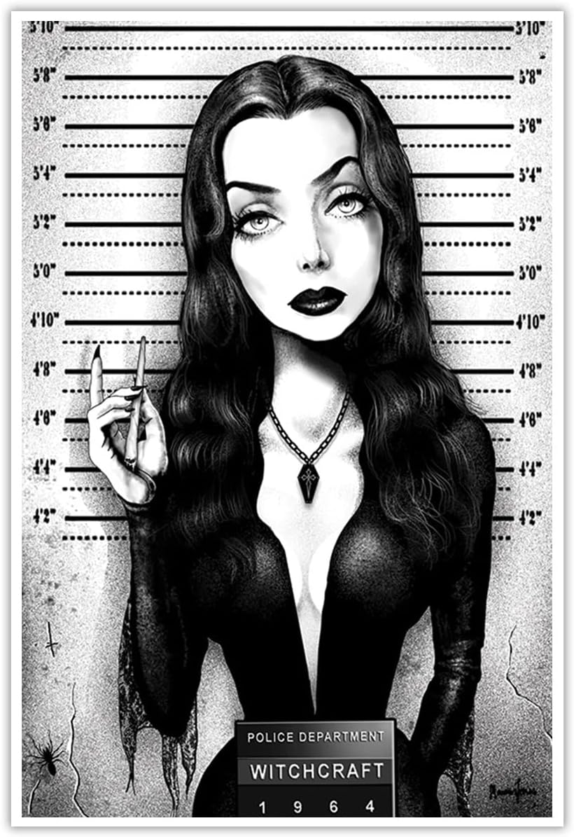 Amazon.com: Mrs Addams by Marcus Jones Morticia Addams Mugshot Pop ...