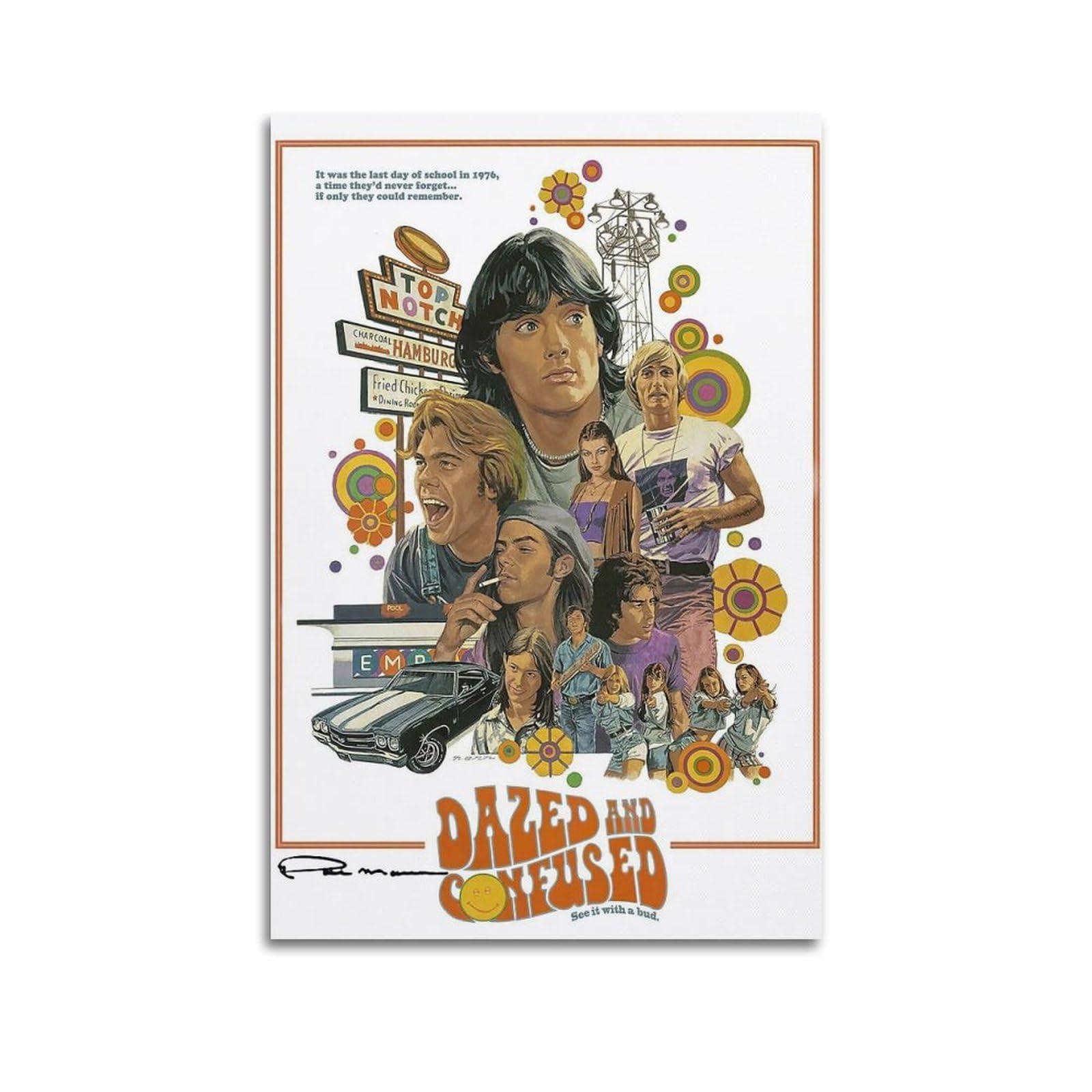 Amazon.com: Dazed And Confused Poster Vintage Movie Poster Art Decor ...