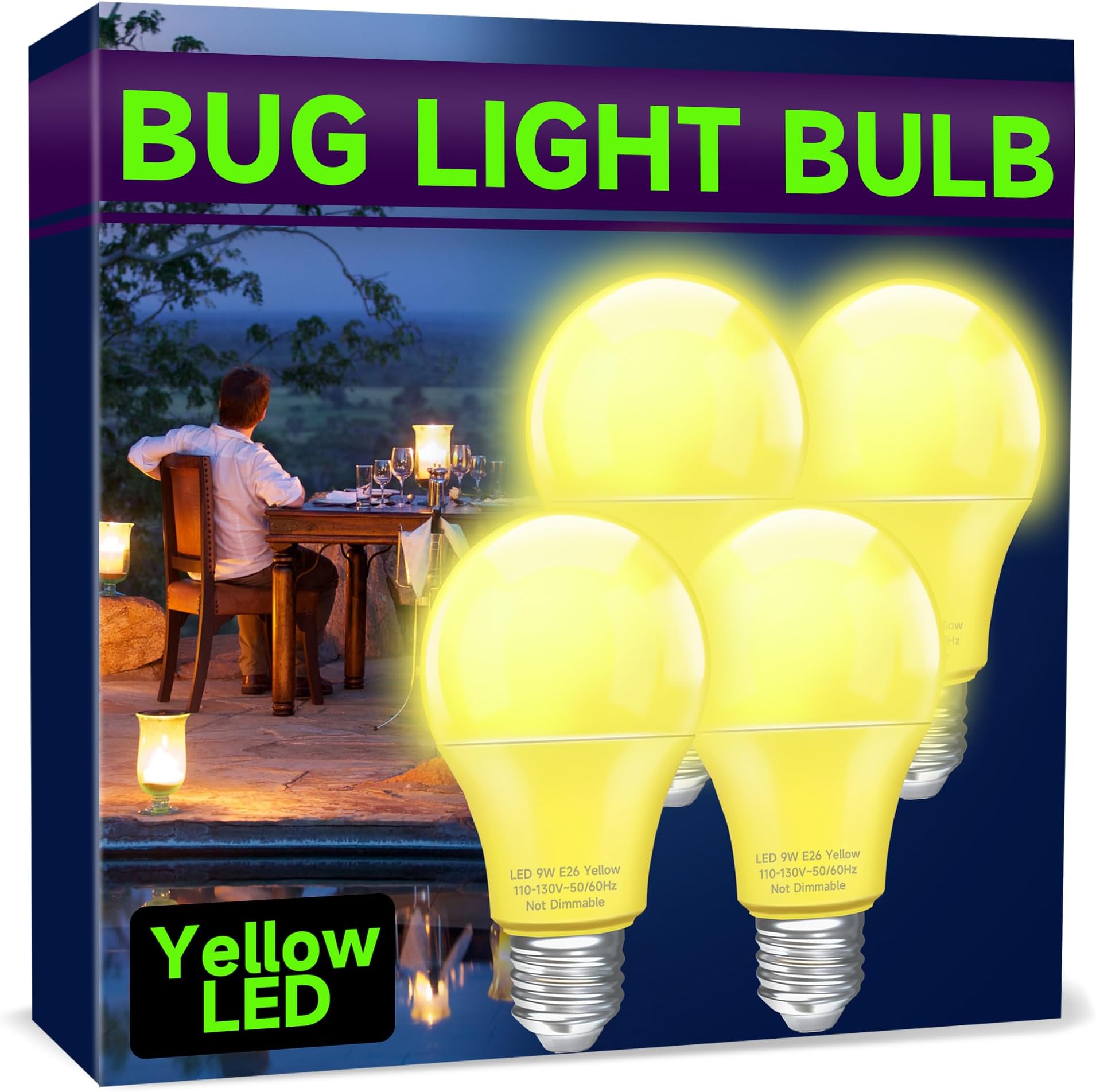 Amazon.com: Miracle LED Yellow Bug Light MAX - Replaces 100W - A19 ...