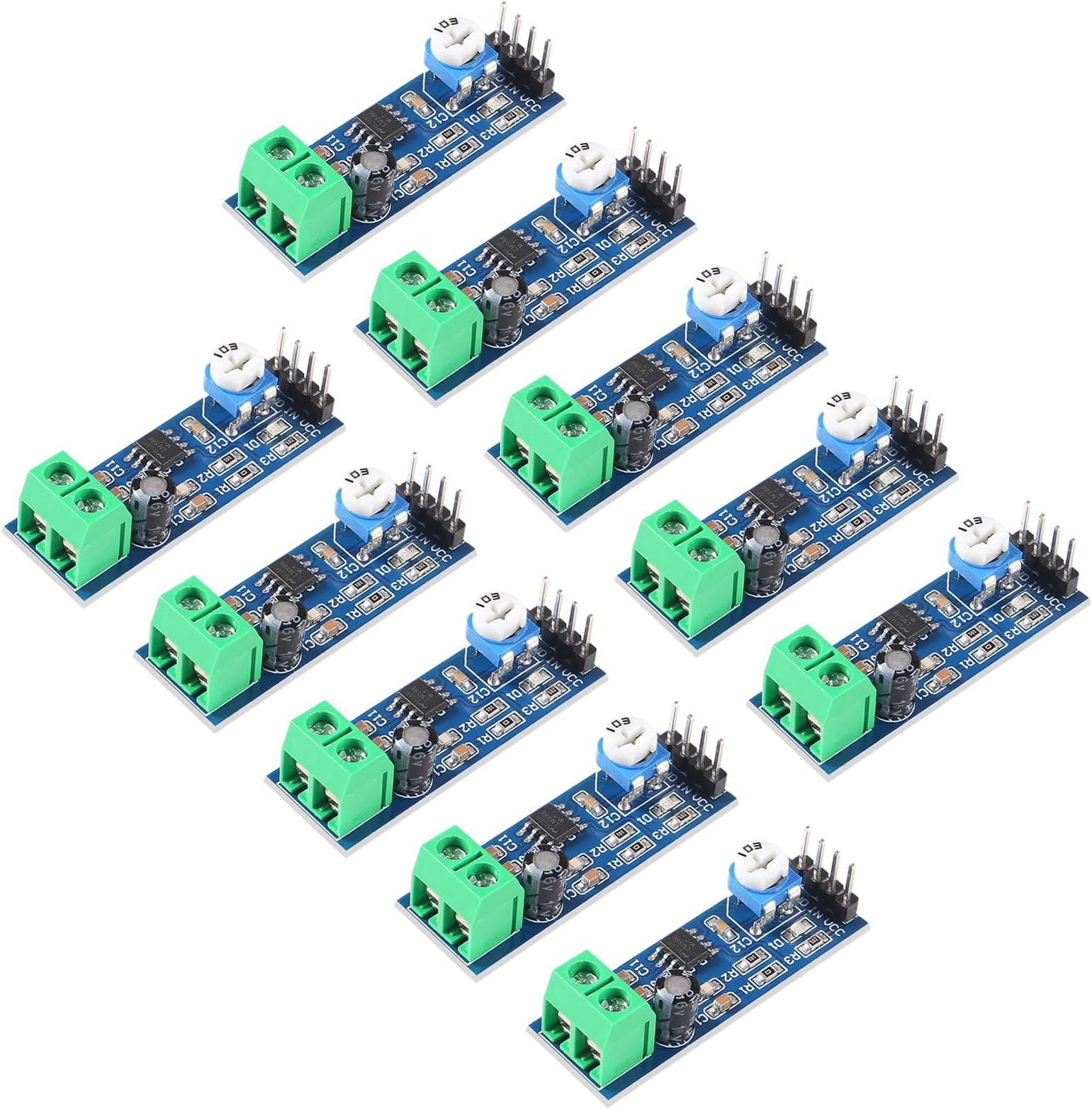 Amazon.com: HiLetgo 5pcs LM386 Mono Audio Amplifier Module 200 Times ...