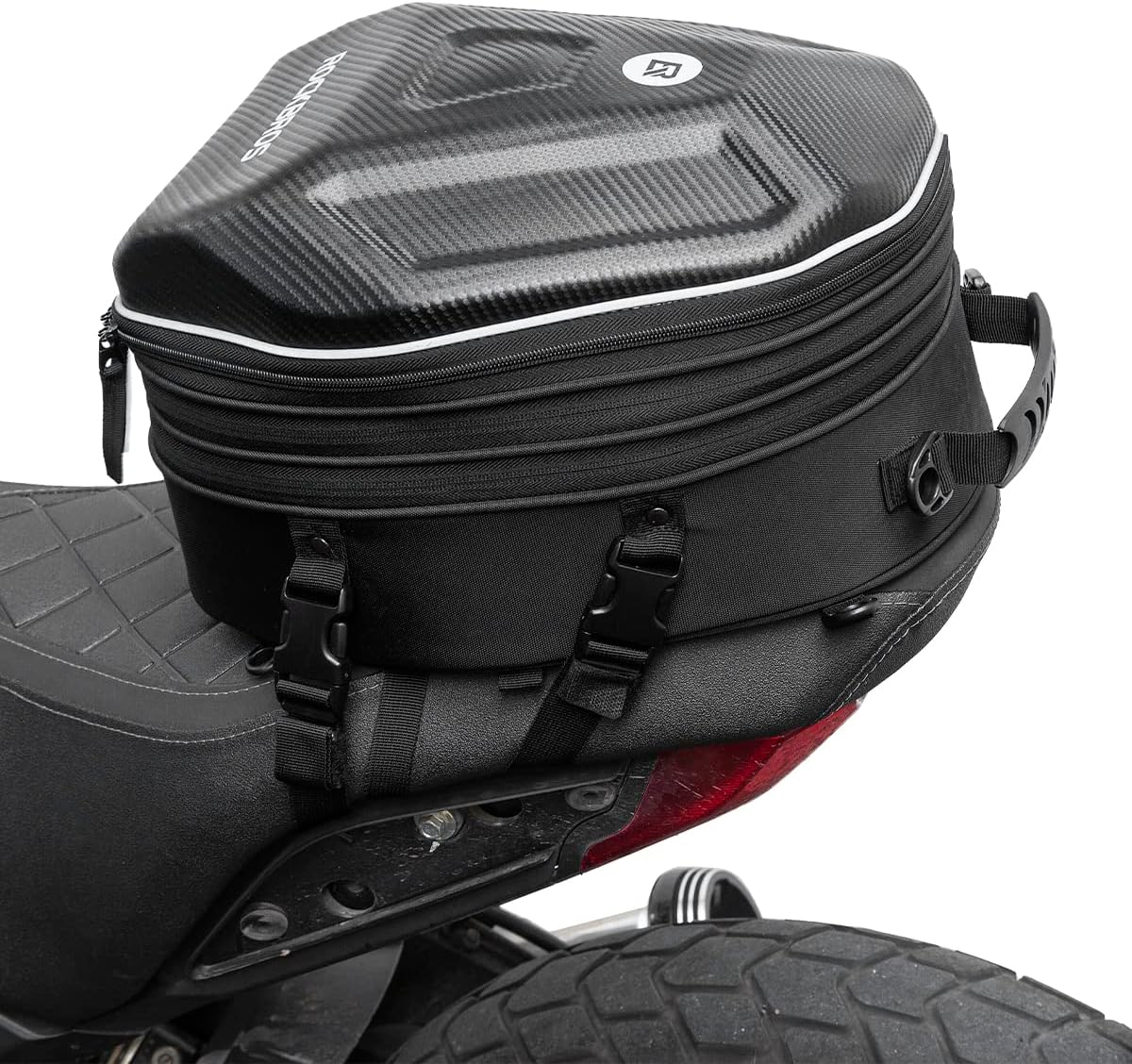 Amazon.com: ROCKBROS EVA Hard Shell Motorcycle Tail Bag Waterproof ...