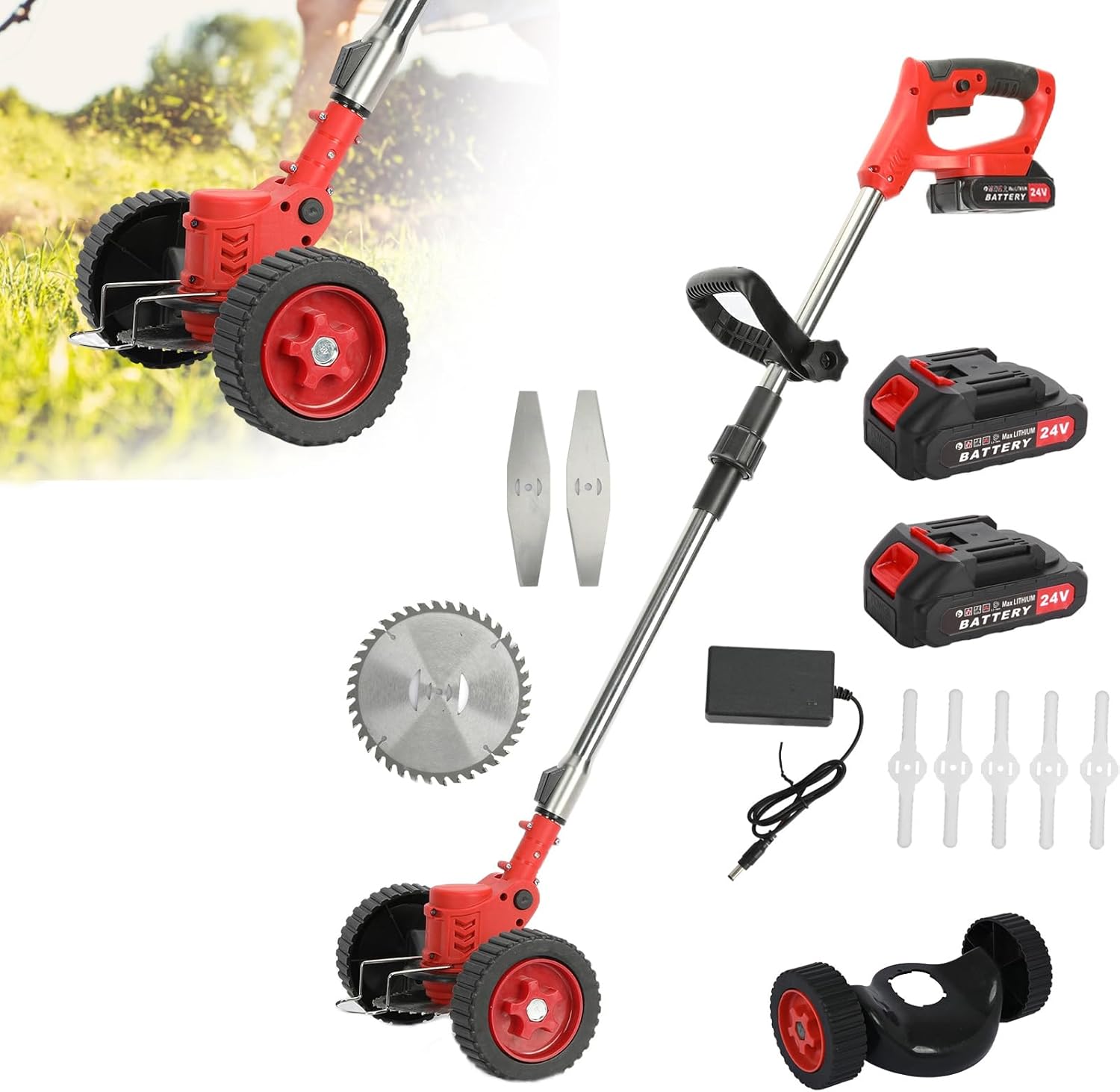 Amazon.com : toilmua Electric Weed Wacker Handheld, 24V 2000mAh ...