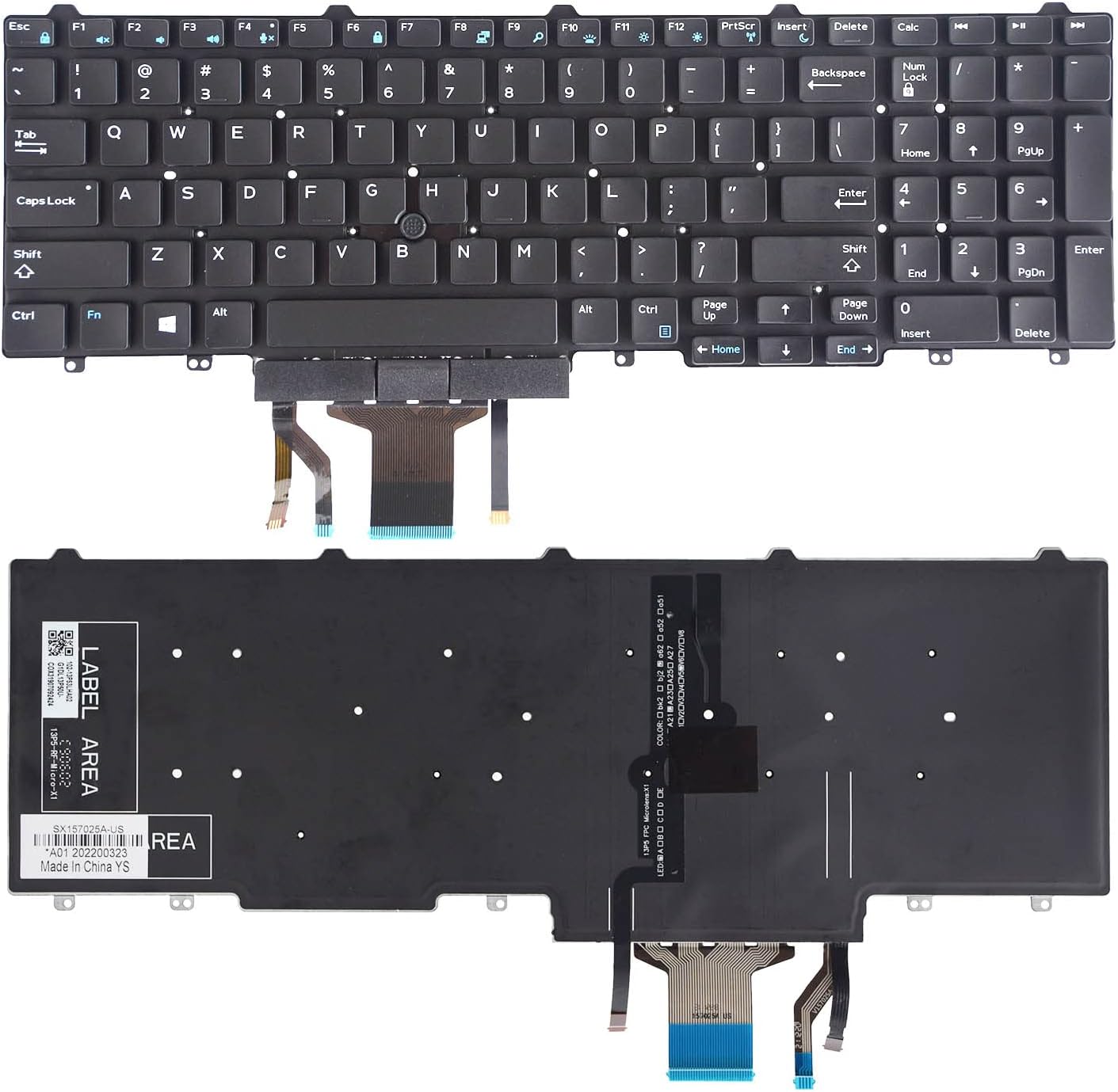 Amazon.com: Replacement Keyboard for Dell Precision 7750 7550 7760 7560 ...