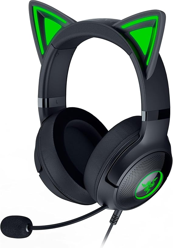 Razer Kraken Kitty V2 - Kabelgebundenes RGB-Headset mit Katzenohren ...