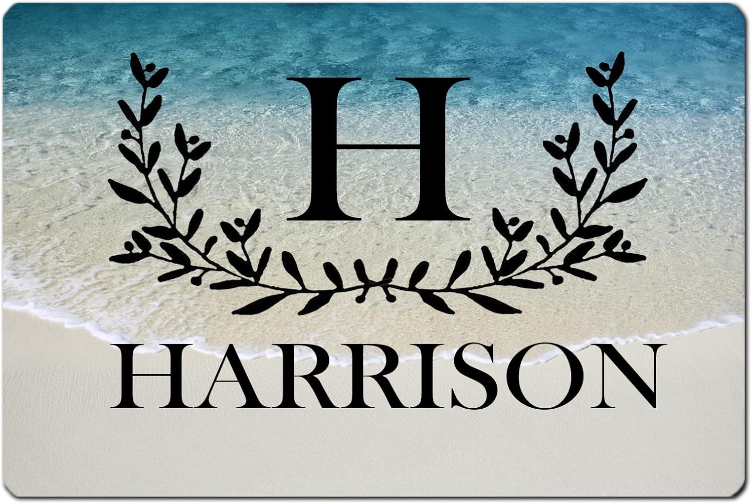 Amazon.com: Personalized Initials Welcome Front Door Mats - Custom ...