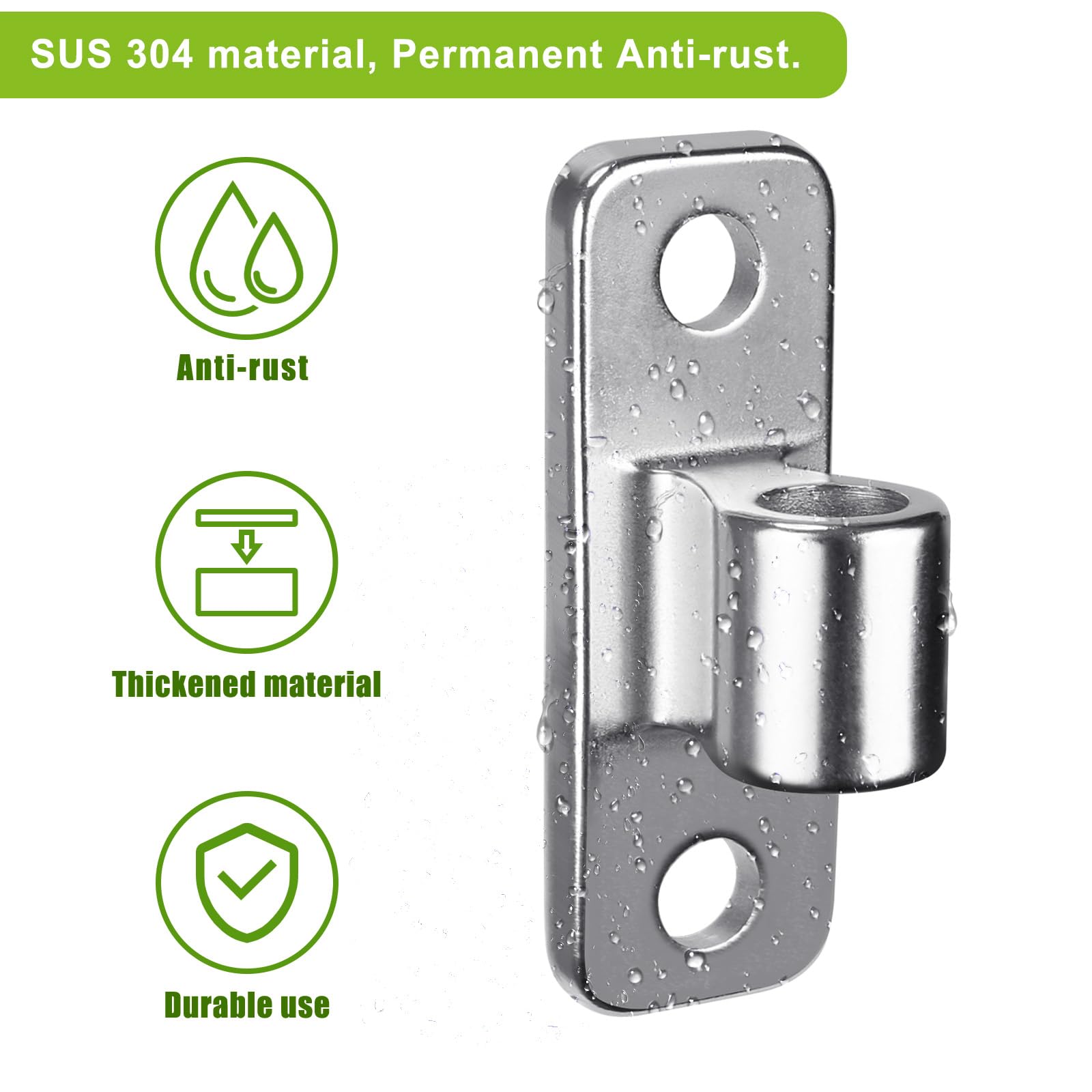 Snapklik.com : Heavy Duty Wall Mount Gate Hinge 2-Pack, 304 Stainless ...