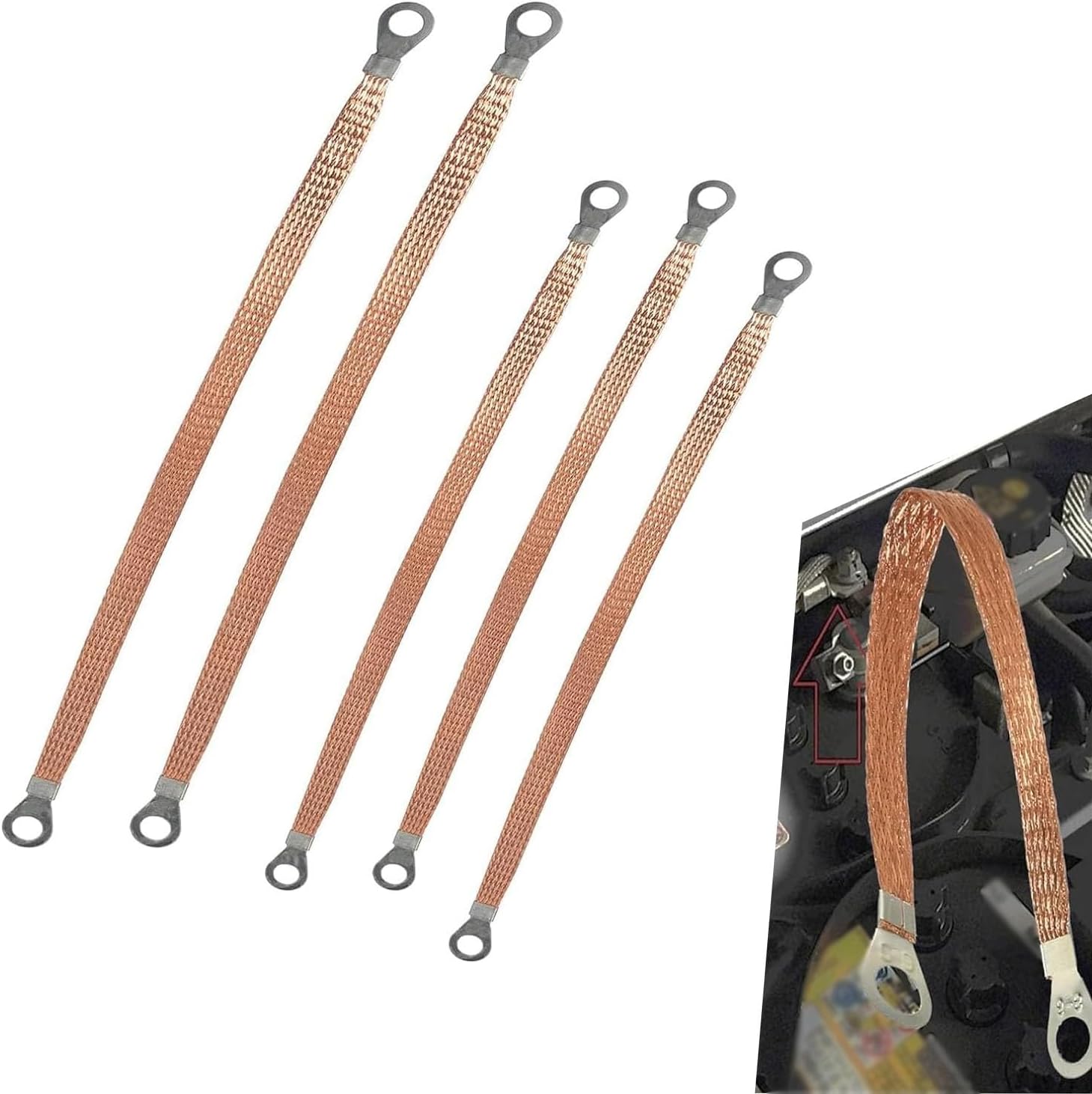 Amazon.com: yvshy Pack of 5 Engine Grounding Strap, Car Multi-Purpose ...