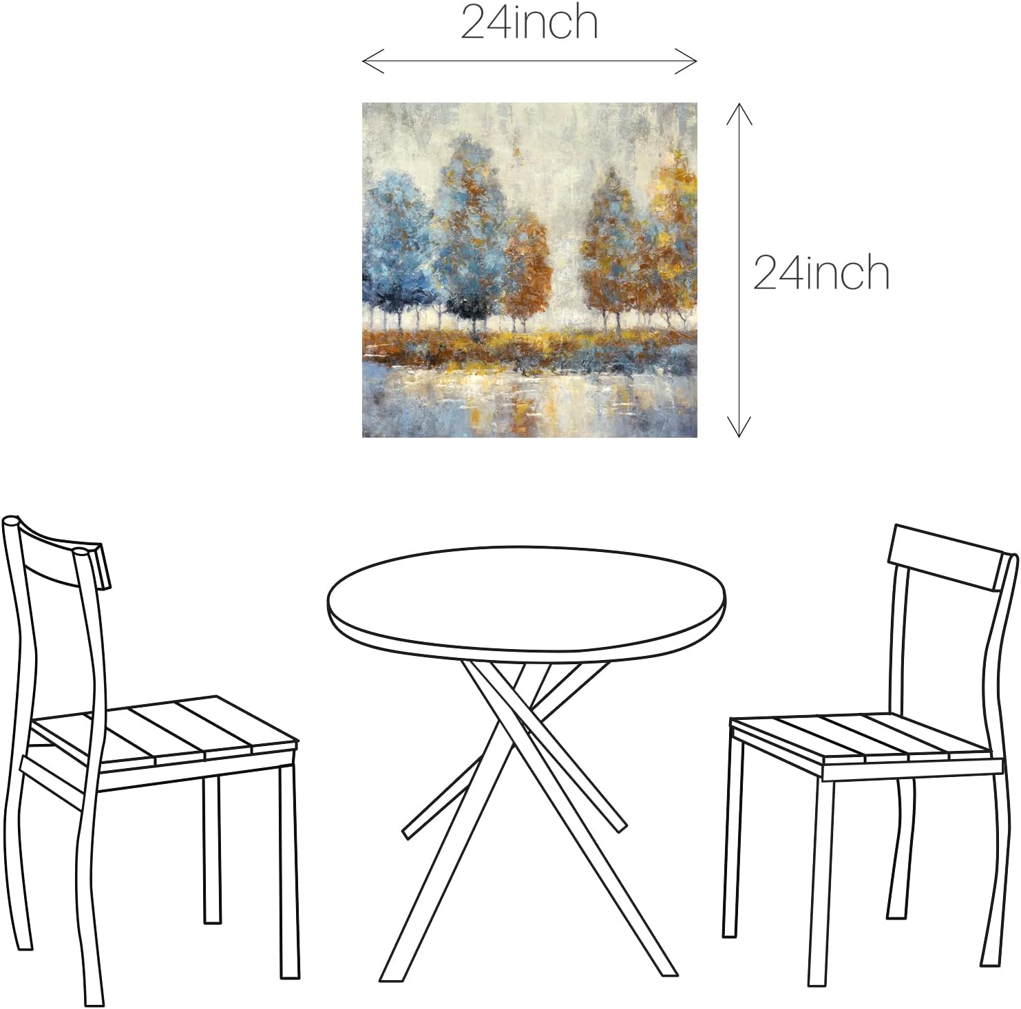 the stream design Lienzo de árbol para pared, cuadro de la naturaleza ...