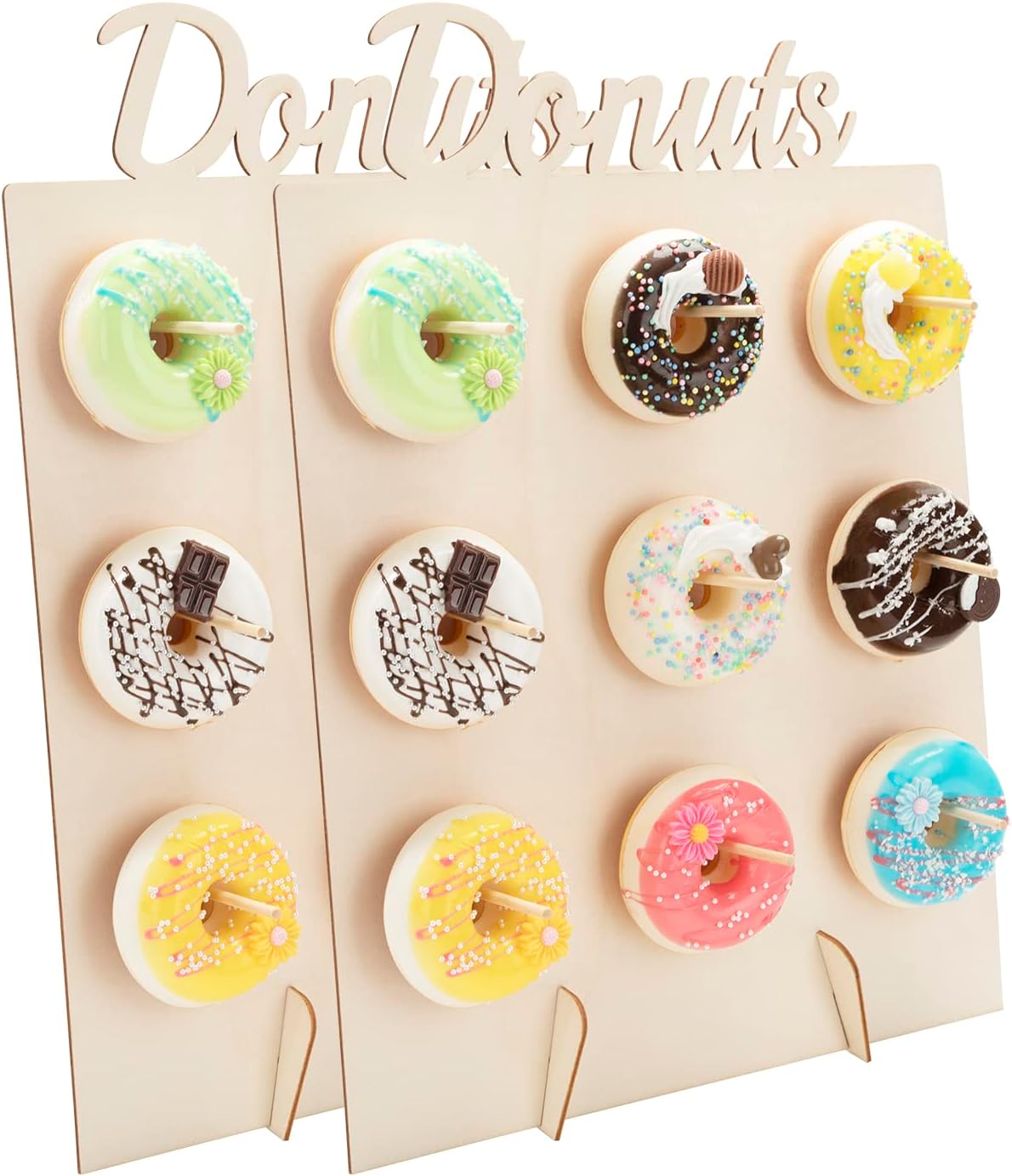 Doughnut Holder Reusable Donut Wall Stand Wooden Doughnut Board Dessert ...