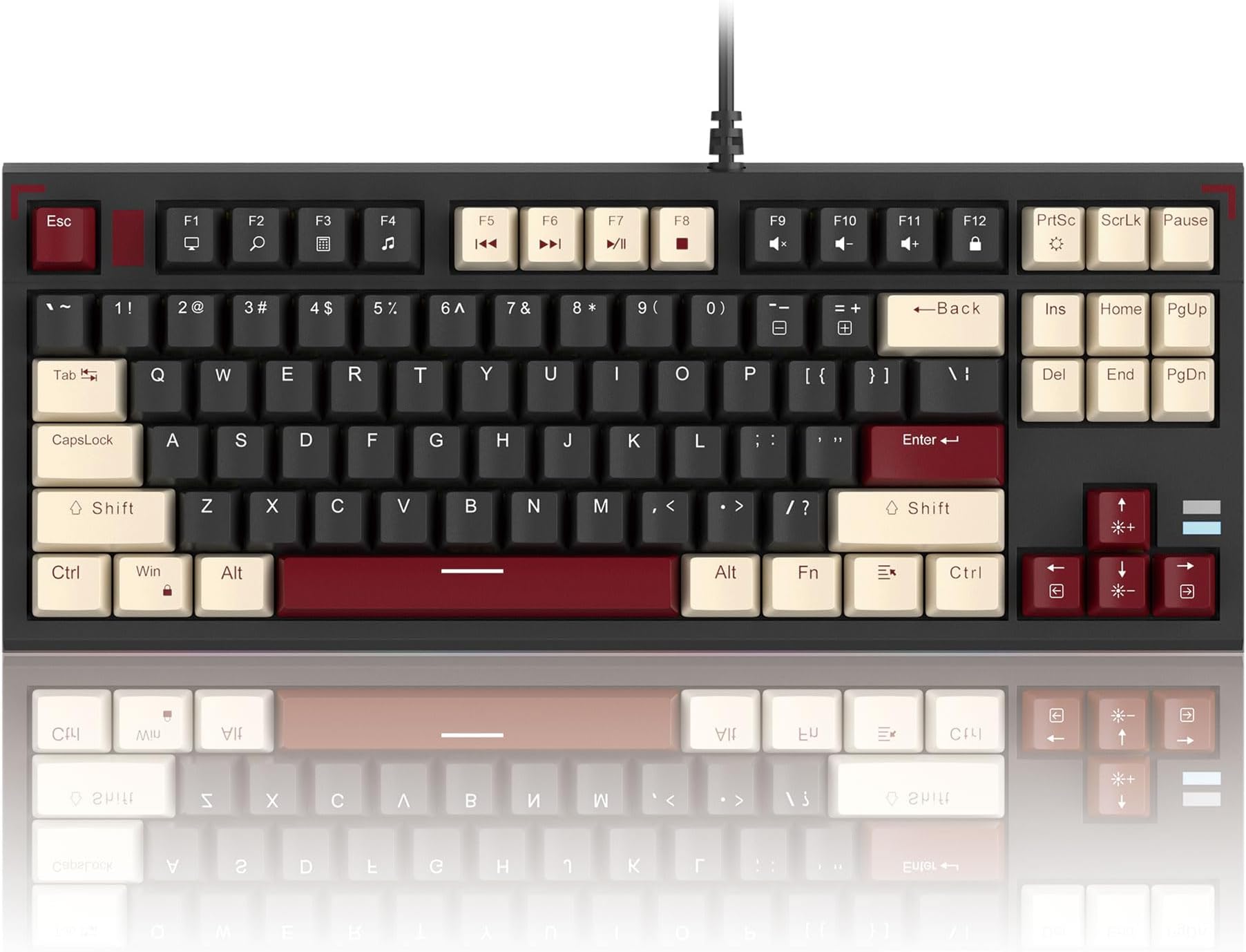 Amazon.com: Compact 80% Mechanical Gaming Keyboard, Wired tkl Keyboard ...