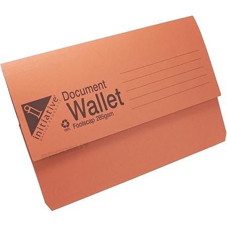 25 x 285gsm Foolscap Premium Document Wallets A4 Paper Storage Files ...