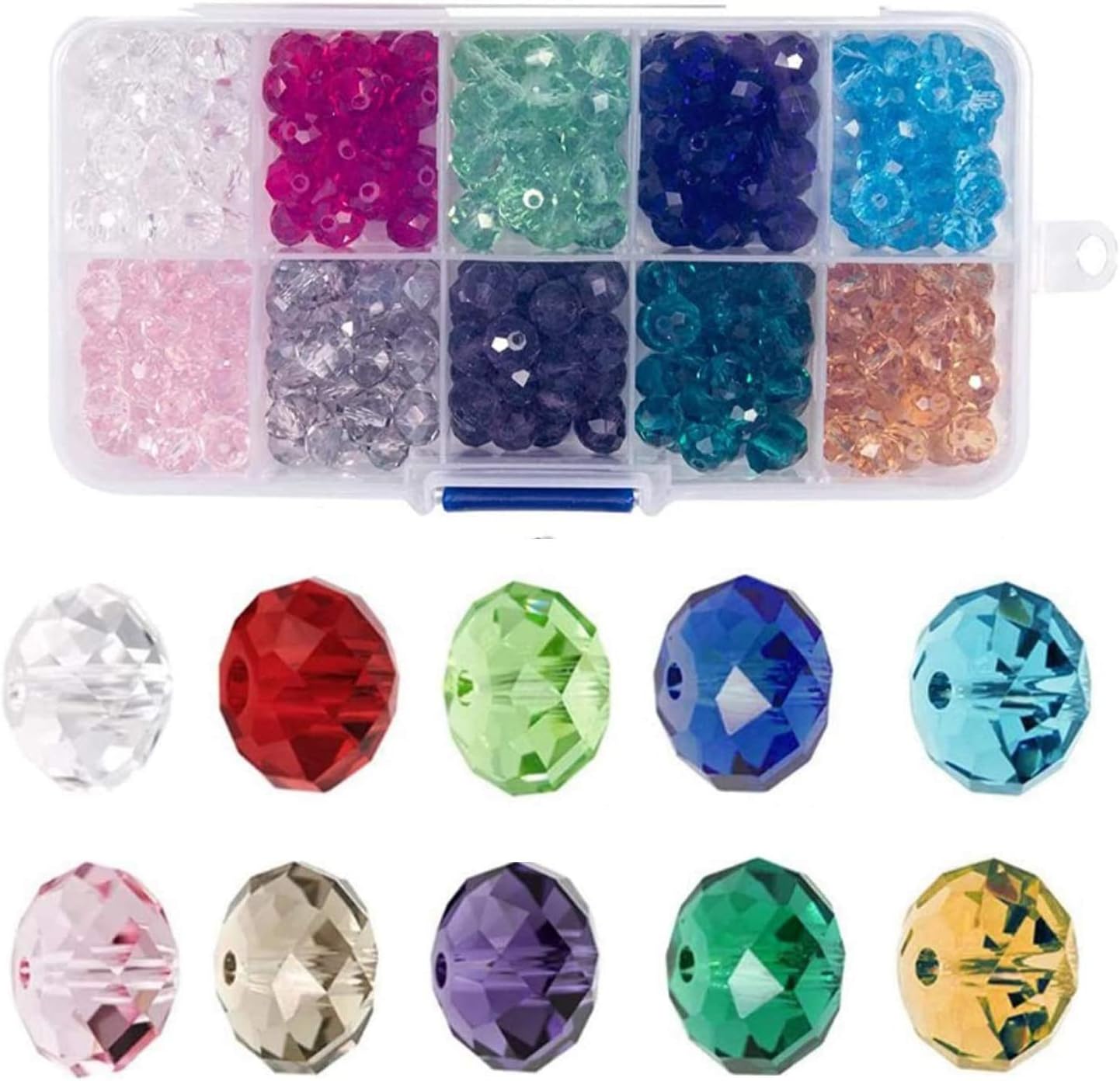 TOAOB 500 Stück 6mm Glasperlen Runde Schmuckperlen Sortierte ...