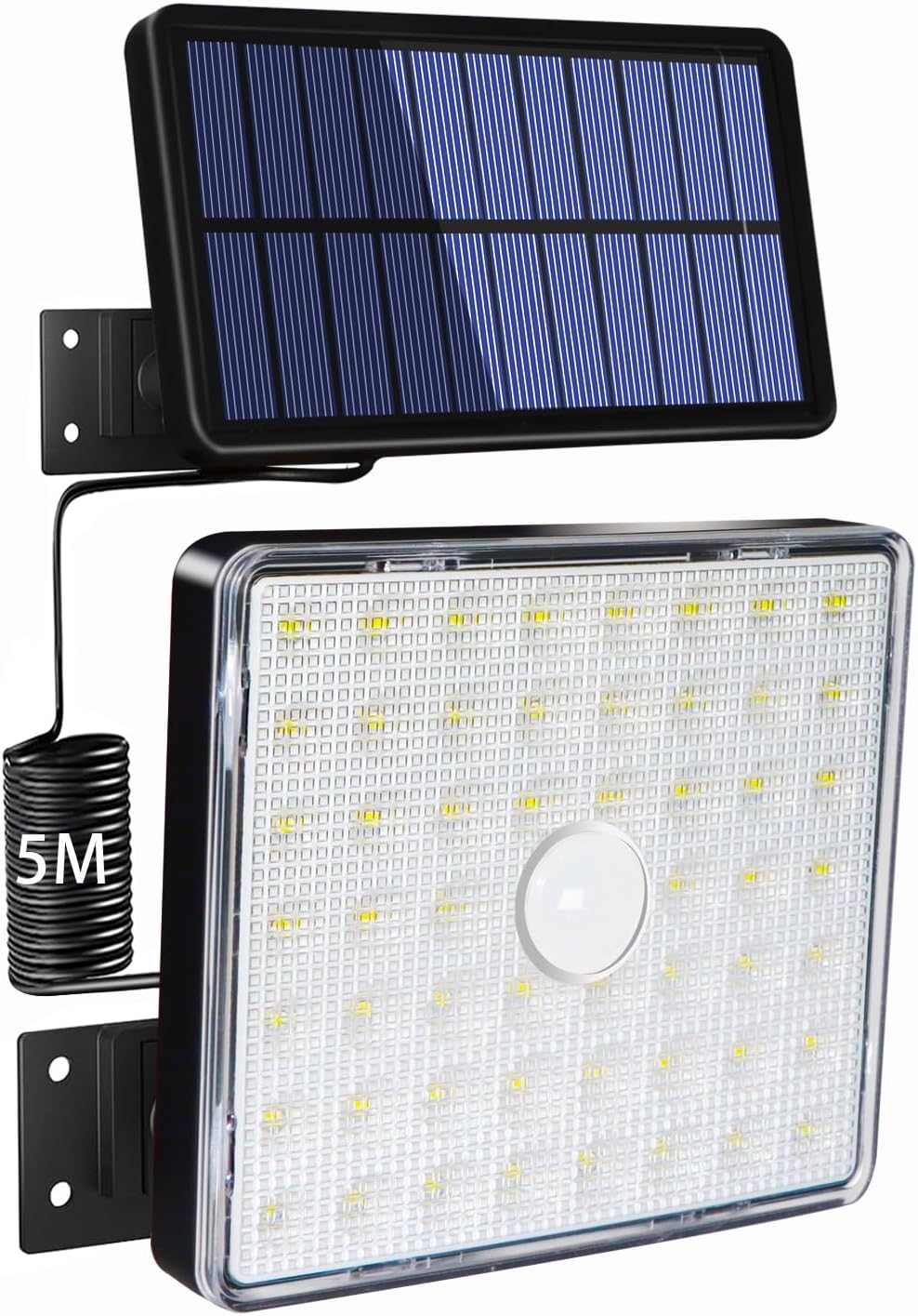 Solar Lights Outdoor Garden, 4 Modes Solar Security Lights Outdoor ...