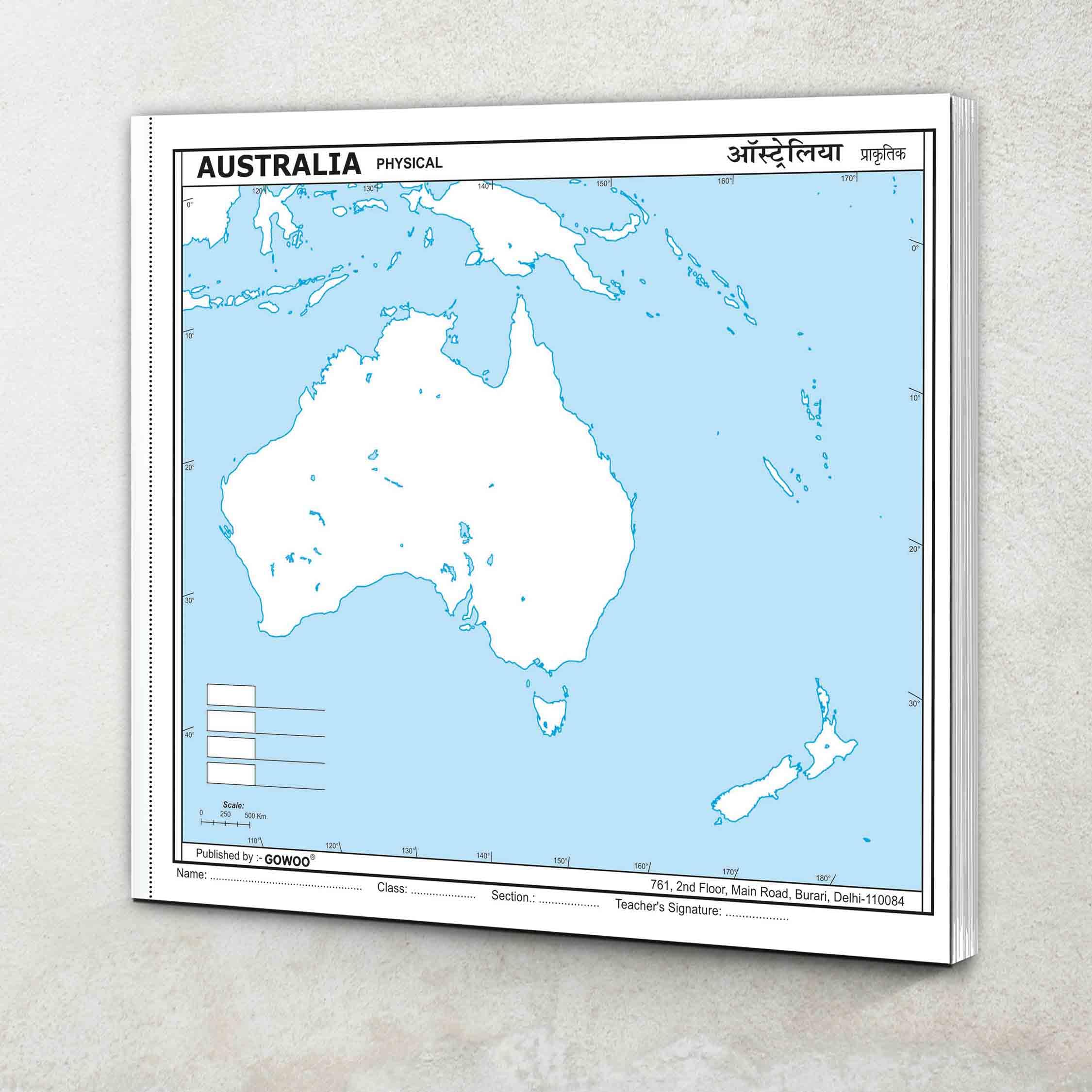 Buy SMALL - 100 AUSTRALIA PHYSICAL OUTLINE FOR SCHOOL|Exploring ...