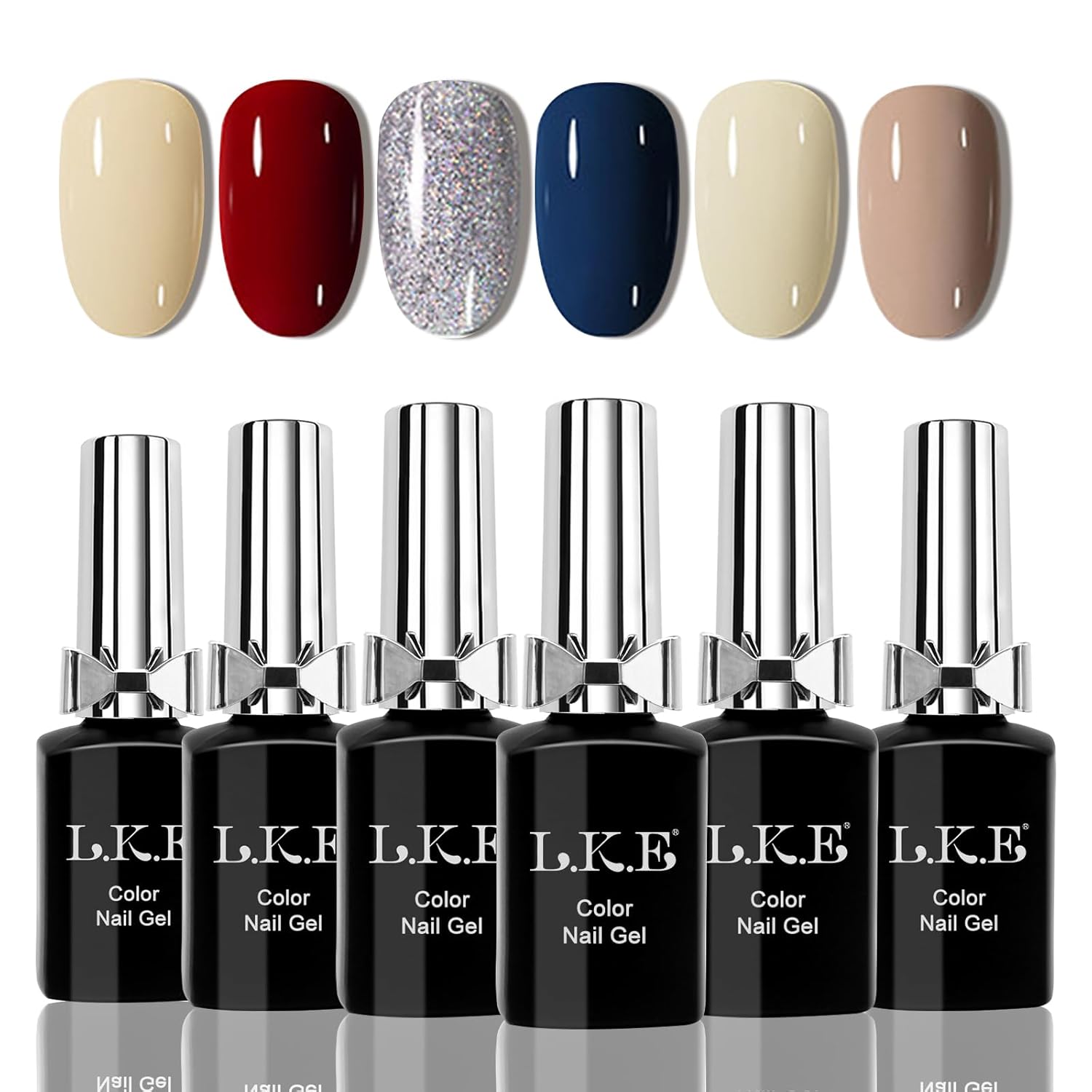 Amazon.com : Gel Nail Polish Kit, 6 Colors Polish Gel Set with 72W U V ...