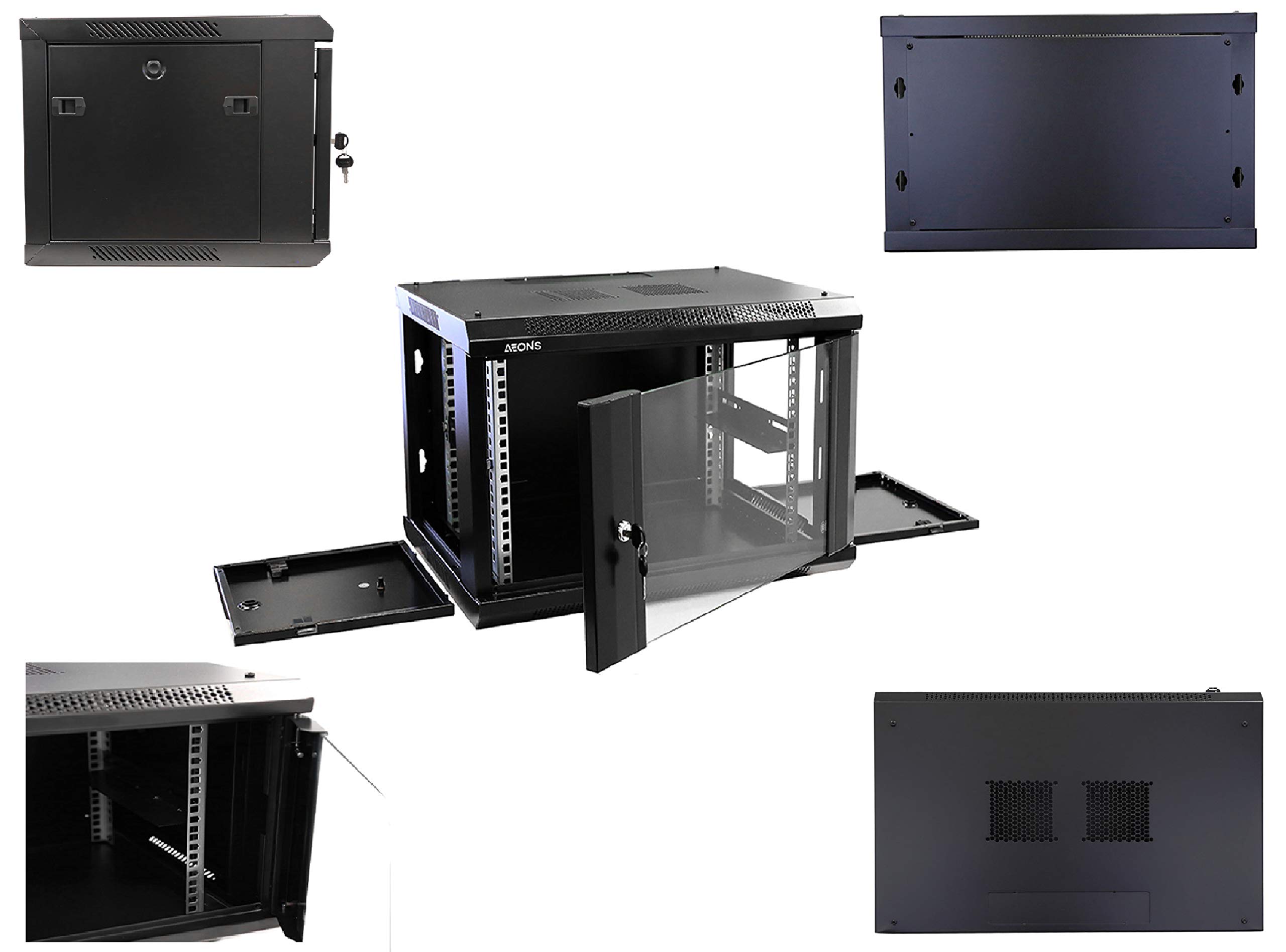 Buy AEONS 6U Professional Wall Mount Network Server Cabinet Enclosure ...