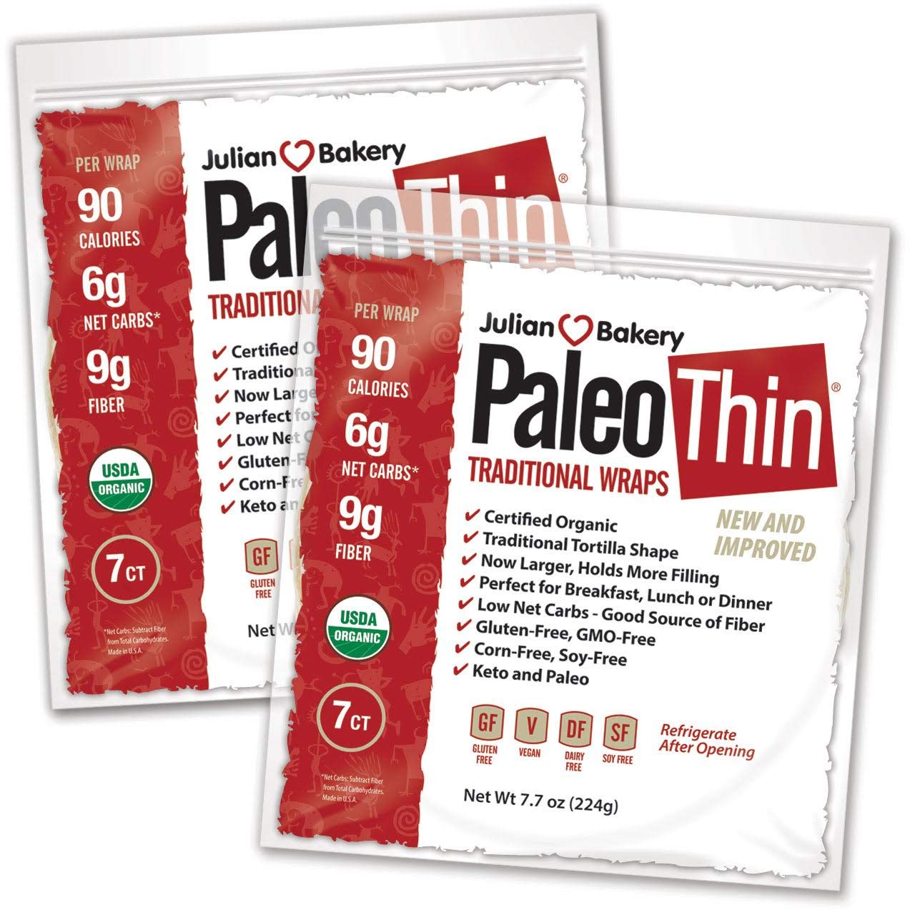 Amazon.com: Julian Bakery Paleo Thin Wraps | USDA Organic | Gluten-Free ...