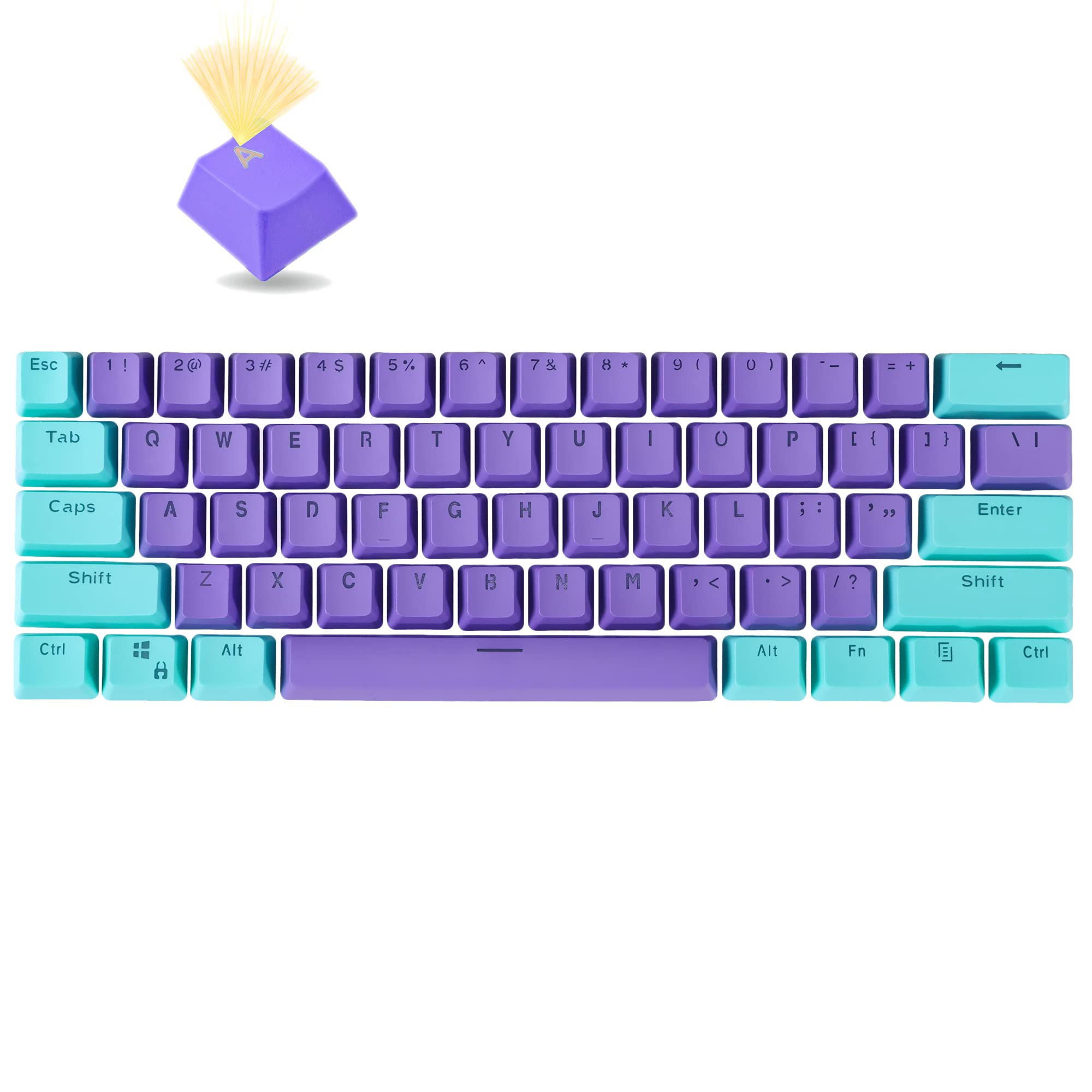 Buy GTSP Backlit Keycaps for 60 Percent Keyboard RK61 PBT Keycaps OEM ...