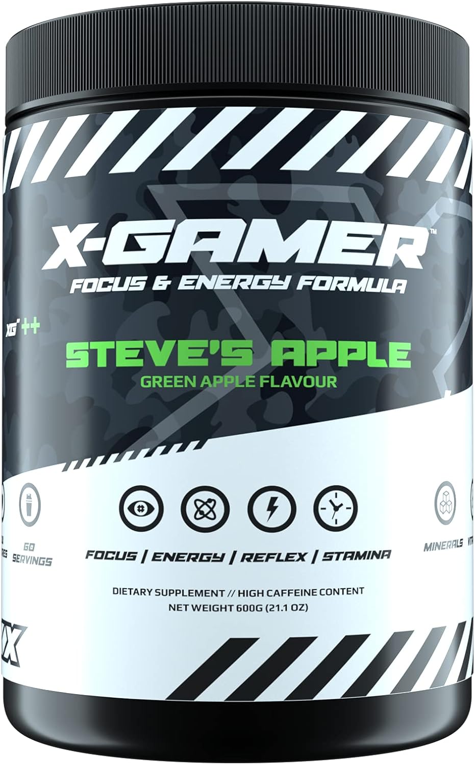 X-Gamer X-Tubz – Gaming Booster Pulver – Shake It Yourself – 600g (60 ...
