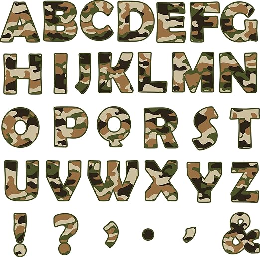 Amazon.com : 150PCS Large 6" Bulletin Board Letters Set, Camouflage ...