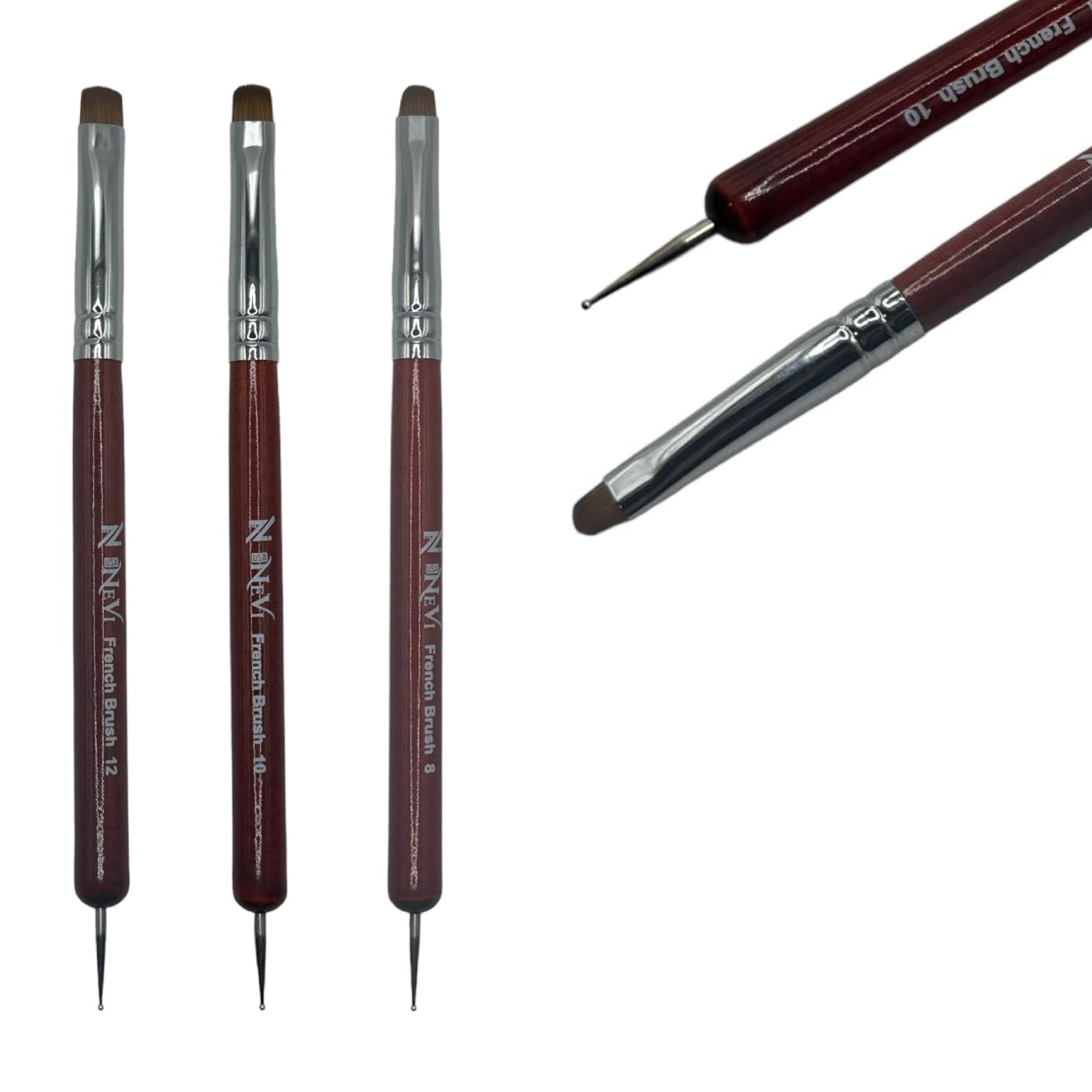 Amazon.com : NEVI USA 2-Piece Sable Brush Set: Professional Acrylic ...