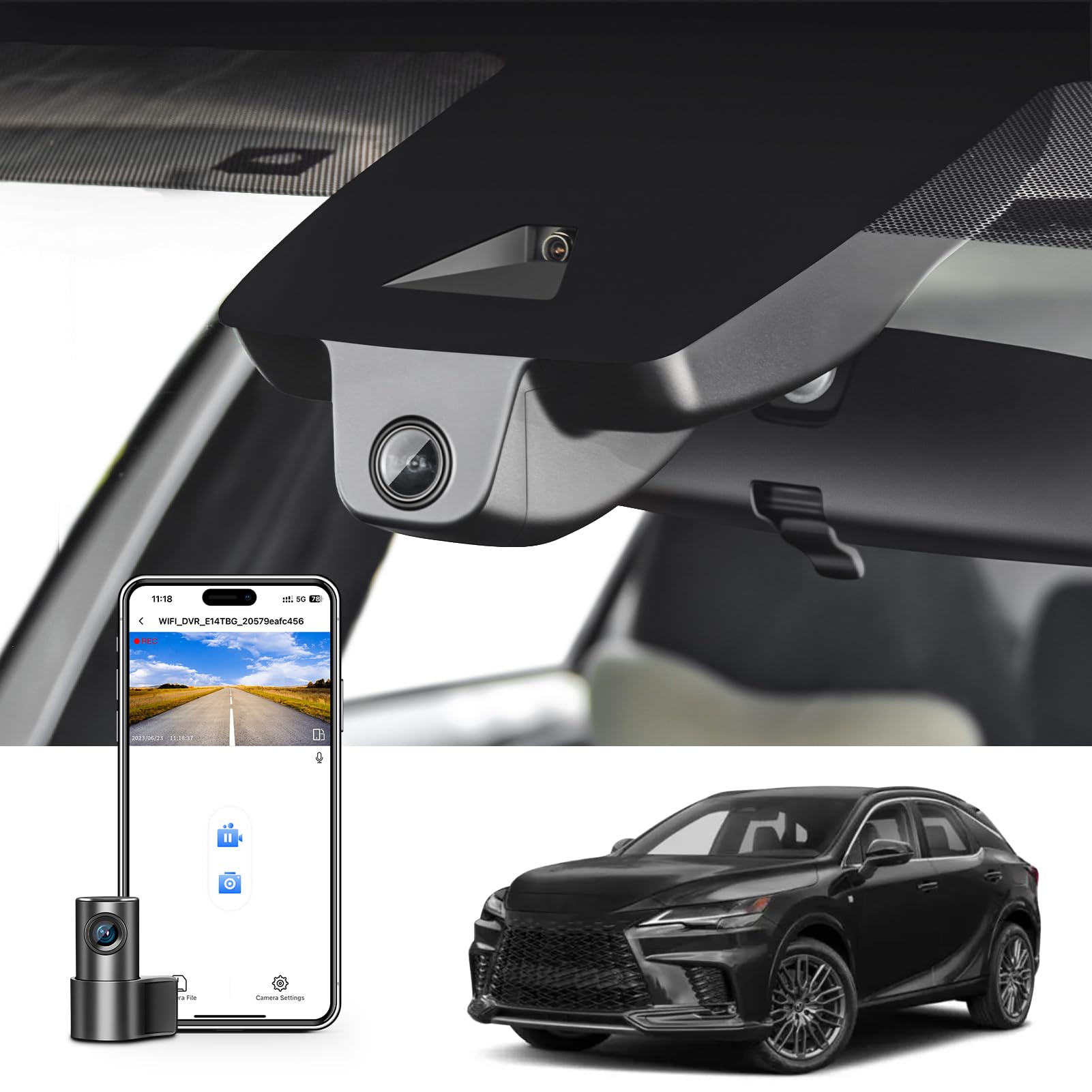 Amazon.com: Mangoal Front 4K & Rear 1080p Dash Cam Custom Custom for ...