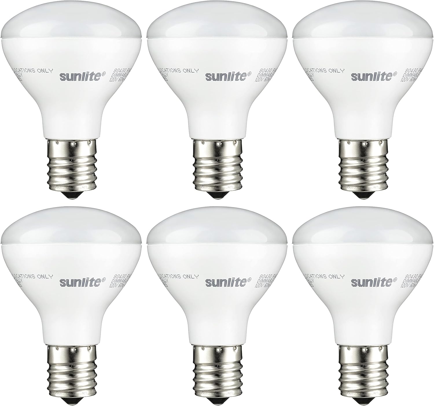 Sunlite LED R14 Mini Flood Light Bulbs, 4 Watts (25W Equivalent), 280 ...