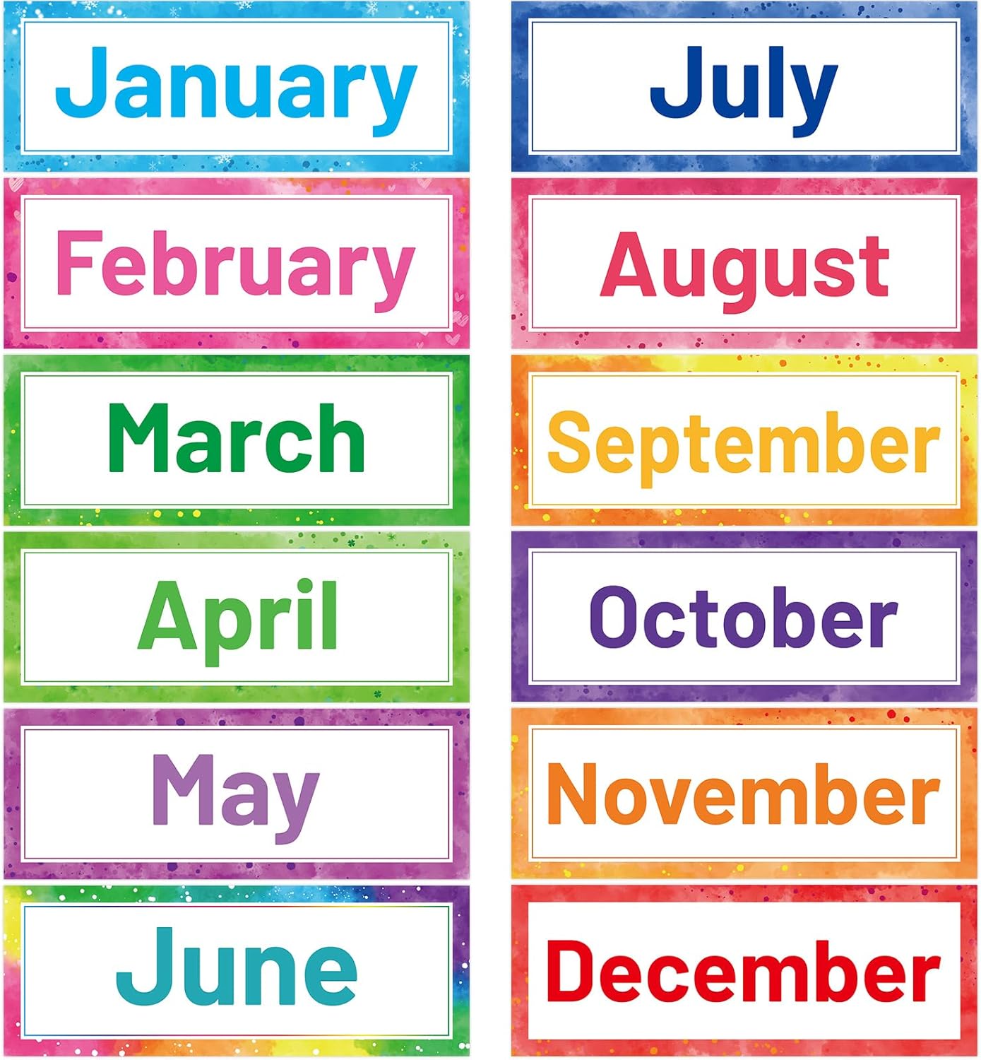 Amazon.com : Fancy Land Monthly Headliners Month of The Year Header ...