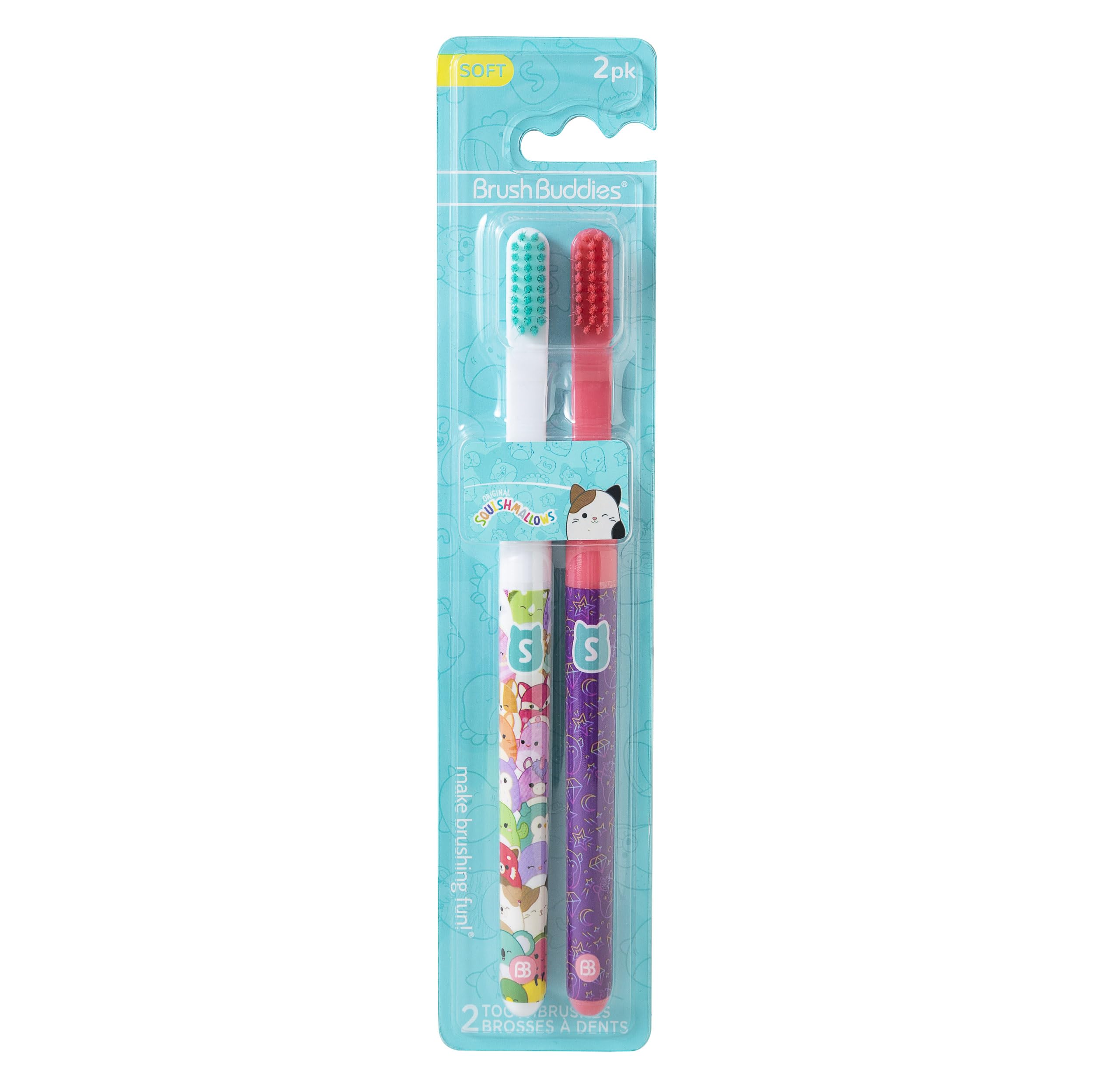Amazon.com : Brush Buddies Squishmallows Assorted Manual Toothbrushes ...