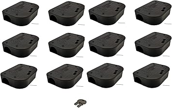 Amazon.com : Exterminators Choice Black Bait Stations | Includes Twelve ...