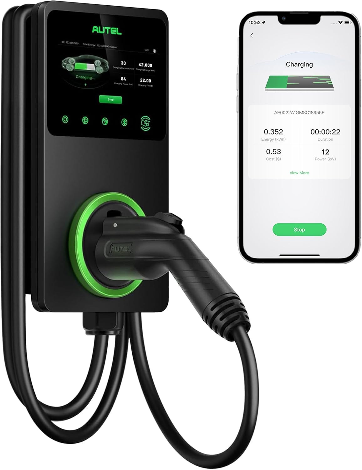 Amazon.com: Autel Level 2 Home Smart EV Charger NACS, Up to 50Amp ...