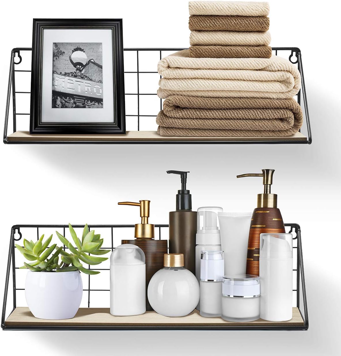 Rustic Wood Floating Shelves for Decorative Items, Nepal | Ubuy