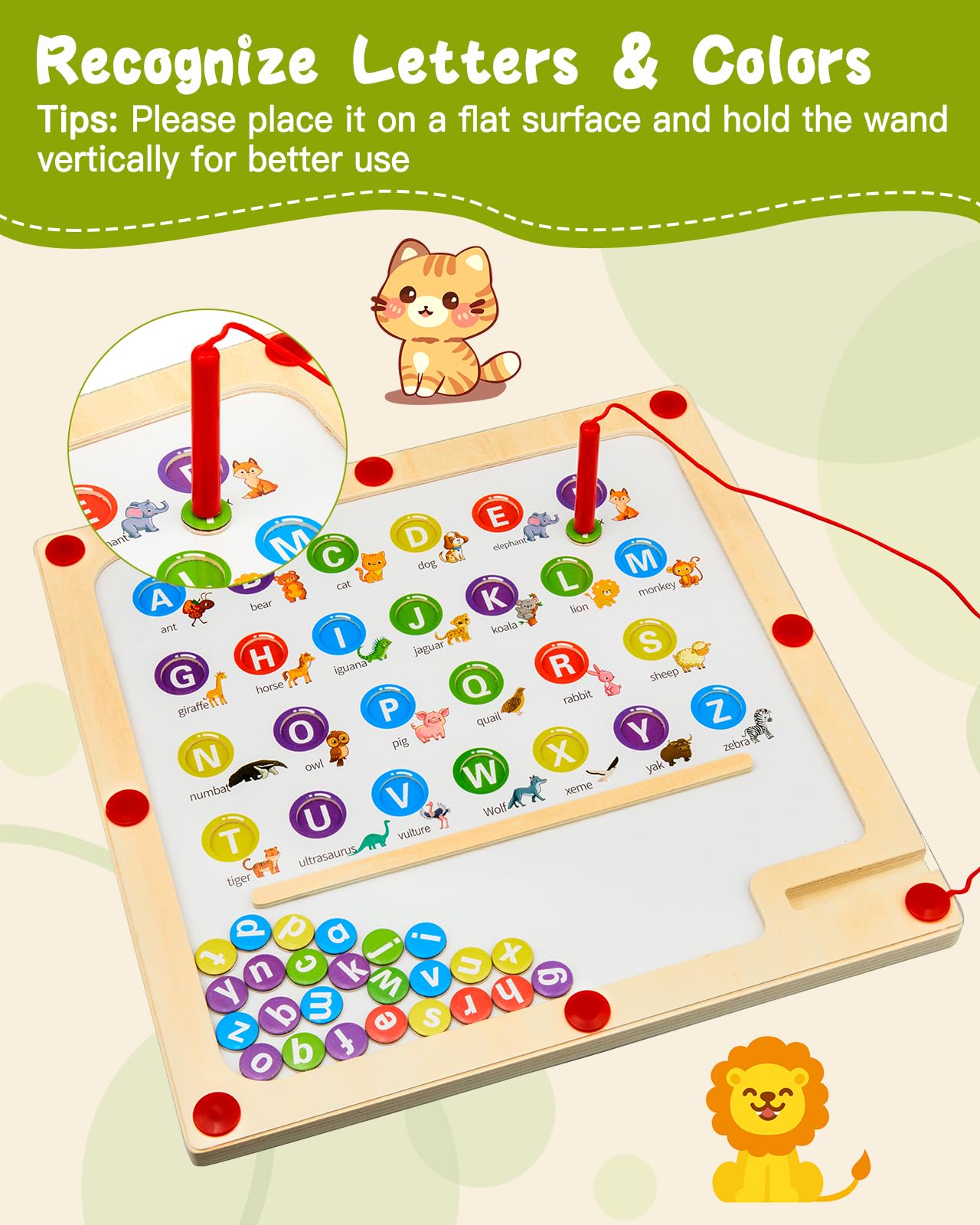 Snapklik.com : Double Sided Magnetic Alphabet Maze Board, 2 In 1 ...