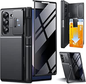 Amazon.com: TONGATE Wallet for Z Fold 6 Case with Privacy Screen Protector, [Dual Stands & Card ...