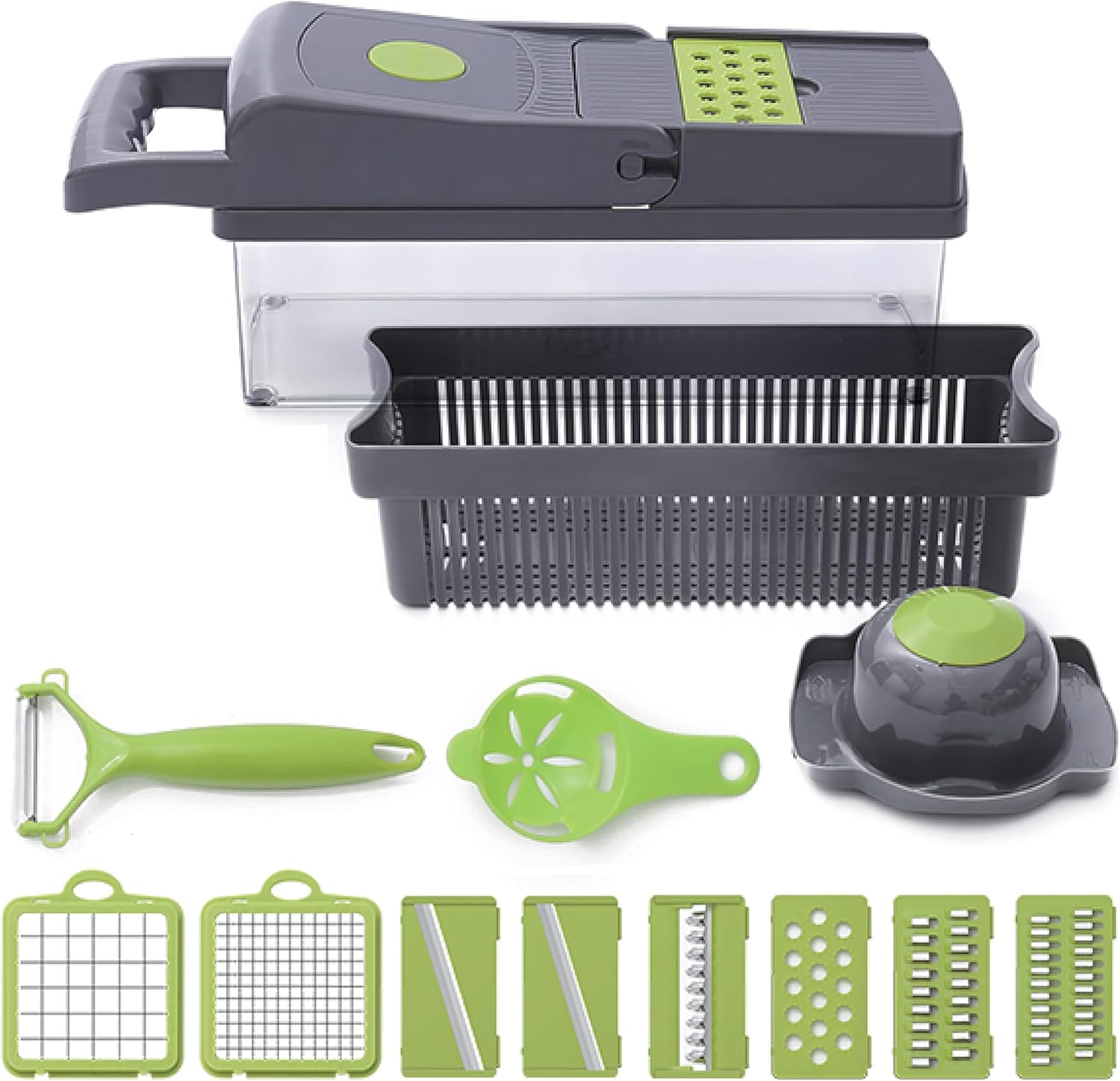 Neez 15 in 1 Vegetable Chopper - Mandoline Vegetable Slicer, Dicer ...