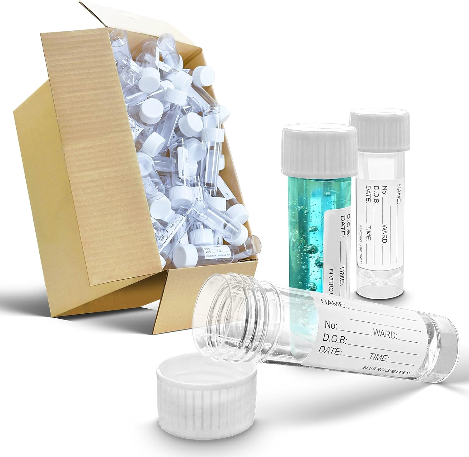 RE-GEN 50Pcs, 30ml Transperant Plastic Specimen Sample Liquid Container ...